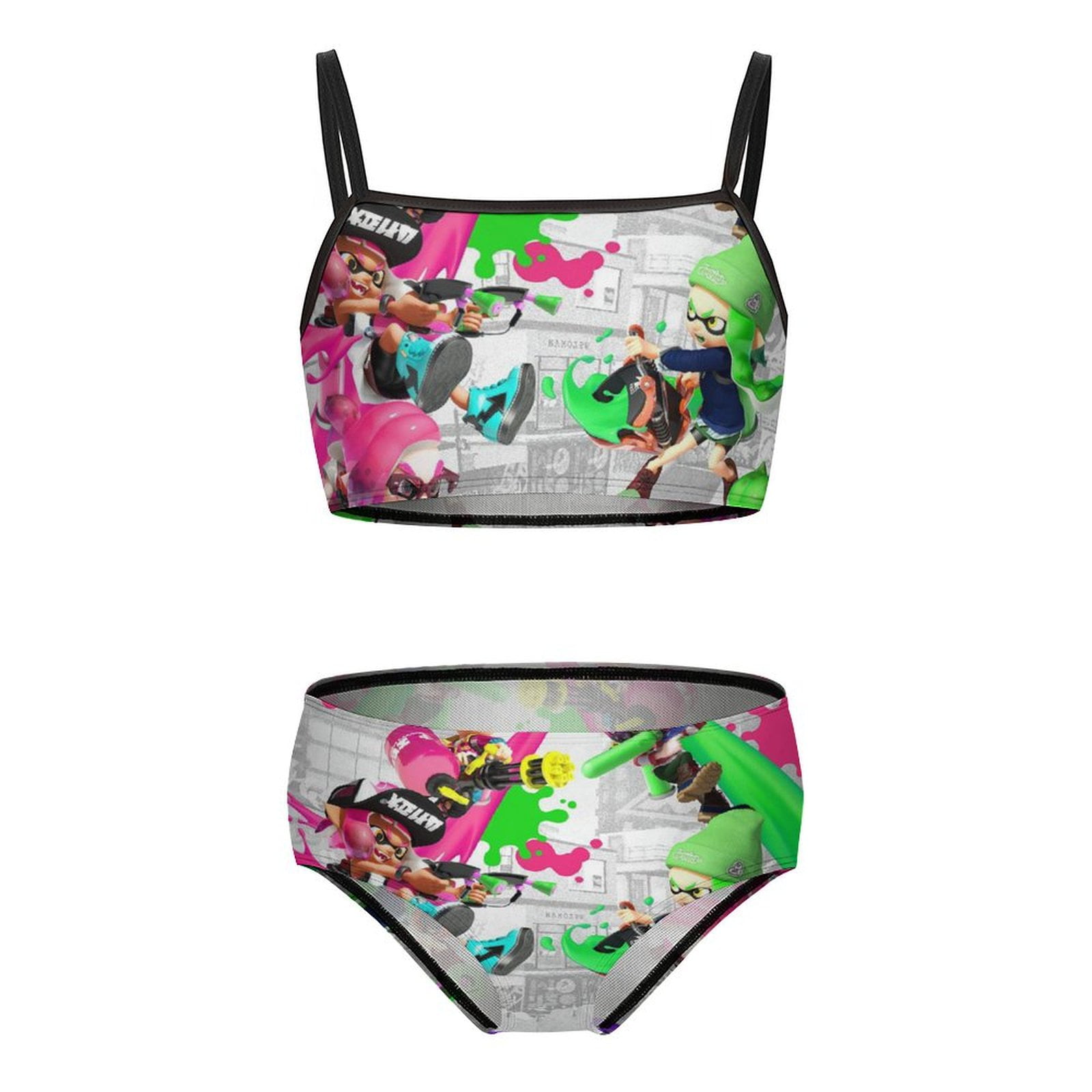 Splatoon Girls Bikini Swimsuits Two-piece Beach Bathing Suit Swimwear 8 ...