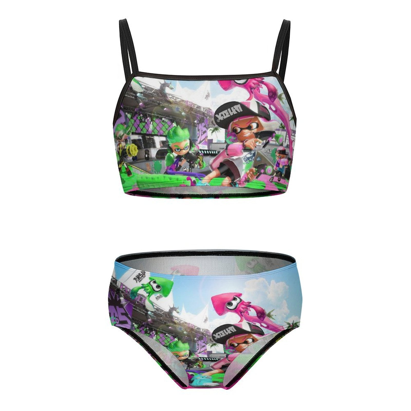 Splatoon Girls Bikini Swimsuits Two-piece Beach Bathing Suit Swimwear 9 ...