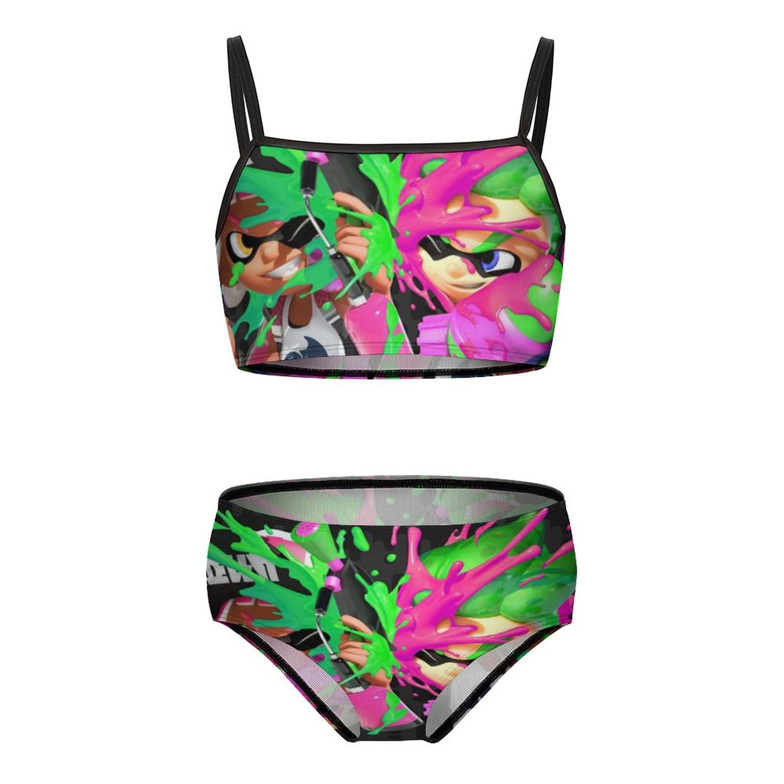 Splatoon Girls Bikini Swimsuits Two-piece Beach Bathing Suit Swimwear 9-11Y(140cm) - Walmart.com