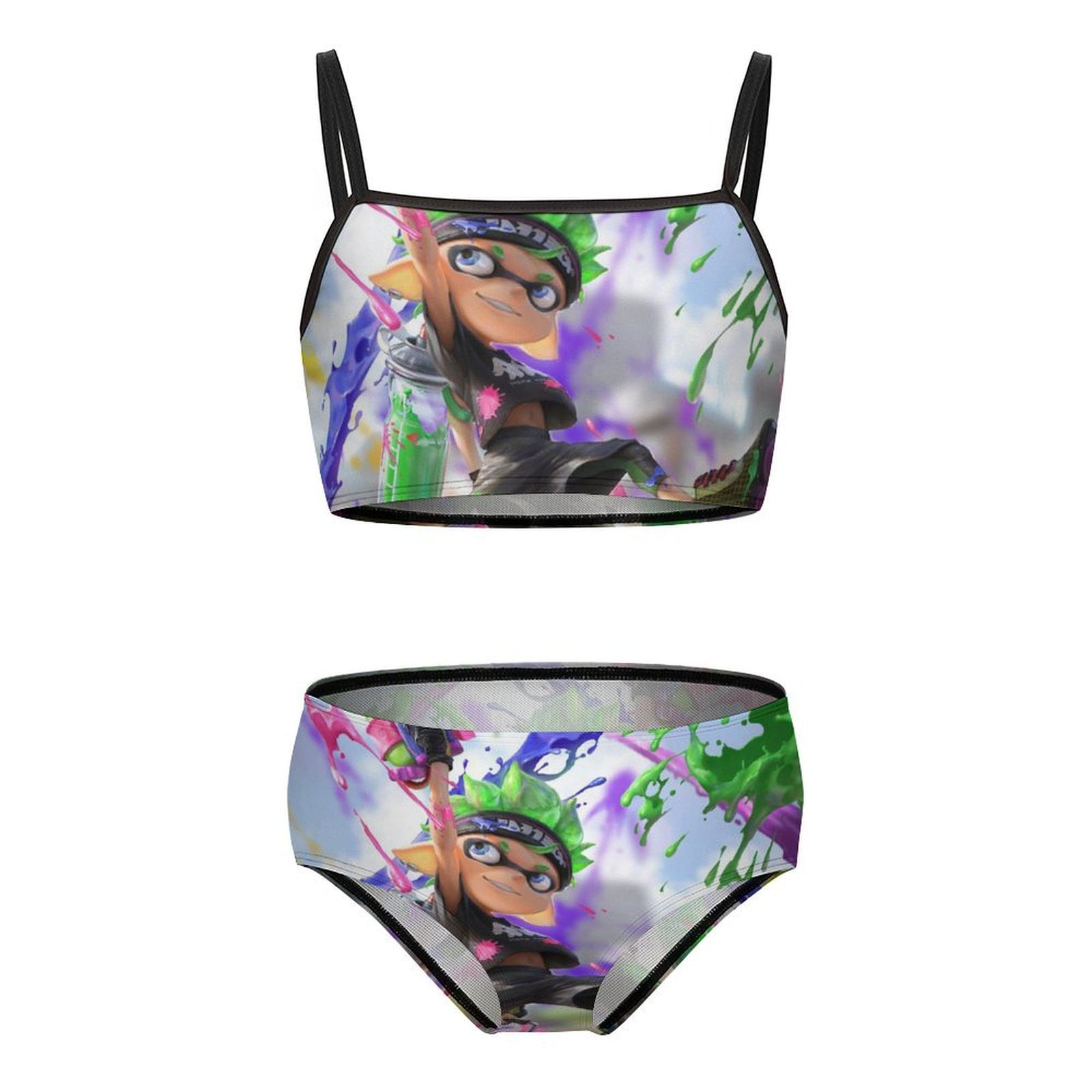 Splatoon Girls Bikini Swimsuits Two-piece Beach Bathing Suit Swimwear 9 ...