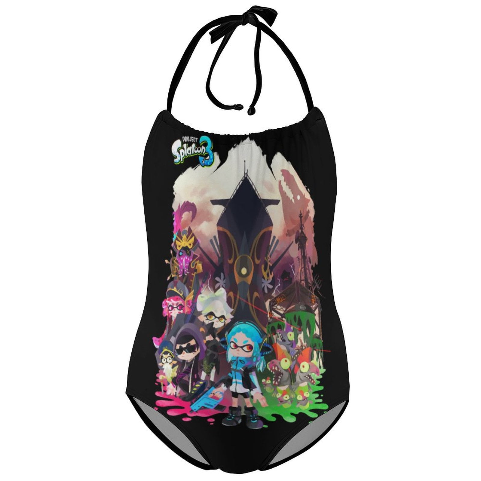 Splatoon Girls One Piece Swimsuits Quick Dry Bathing Suit Swimwear ...
