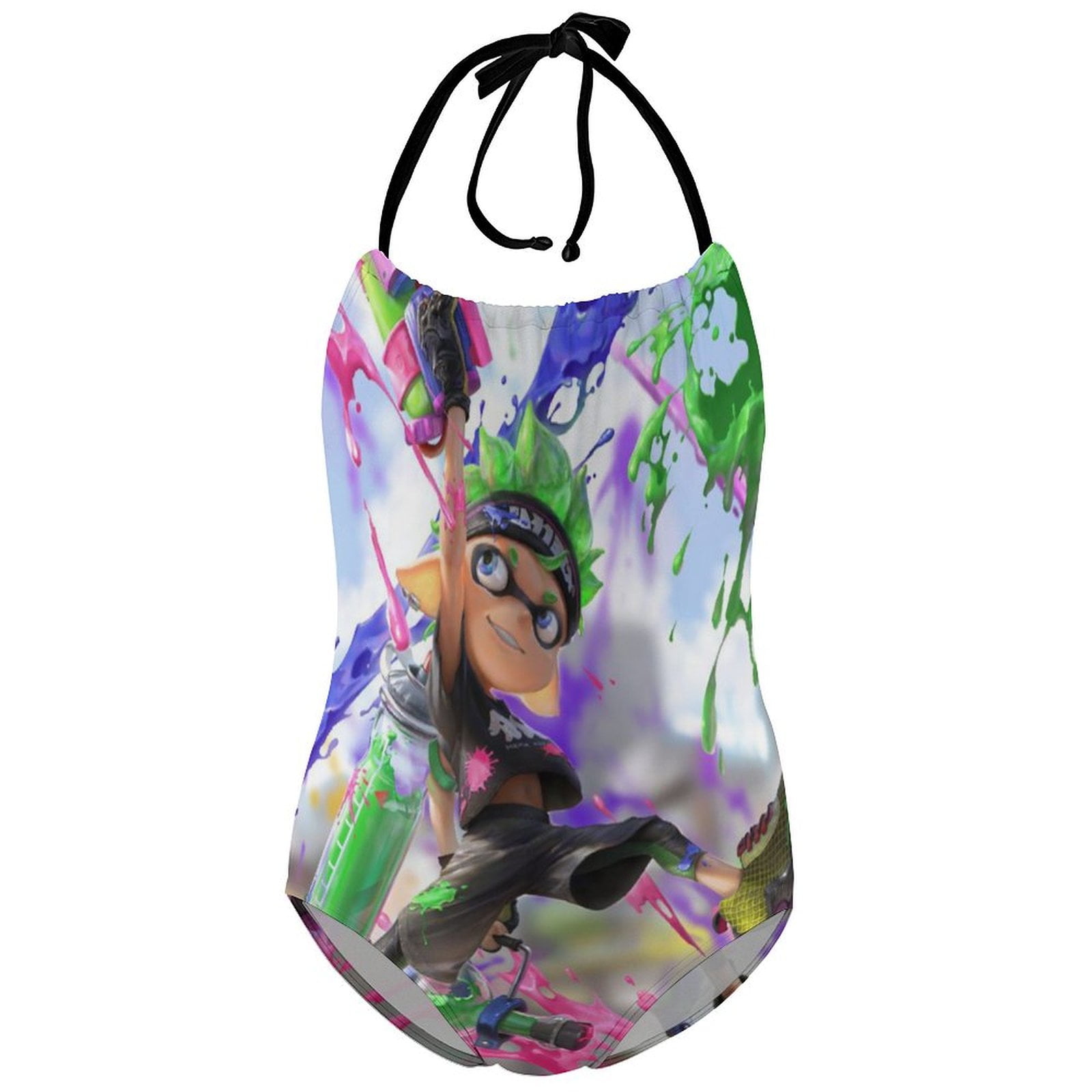 Splatoon Girls One Piece Swimsuits Quick Dry Bathing Suit Swimwear ...