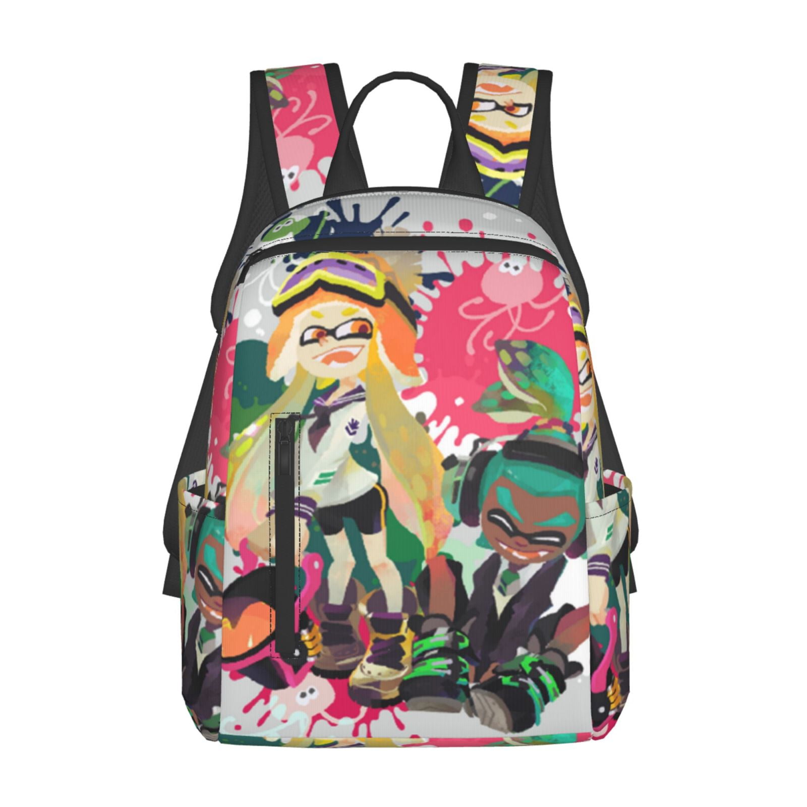Splatoon Ink Splatter Backpack Unisex Daypack Adjustable Lightweight ...