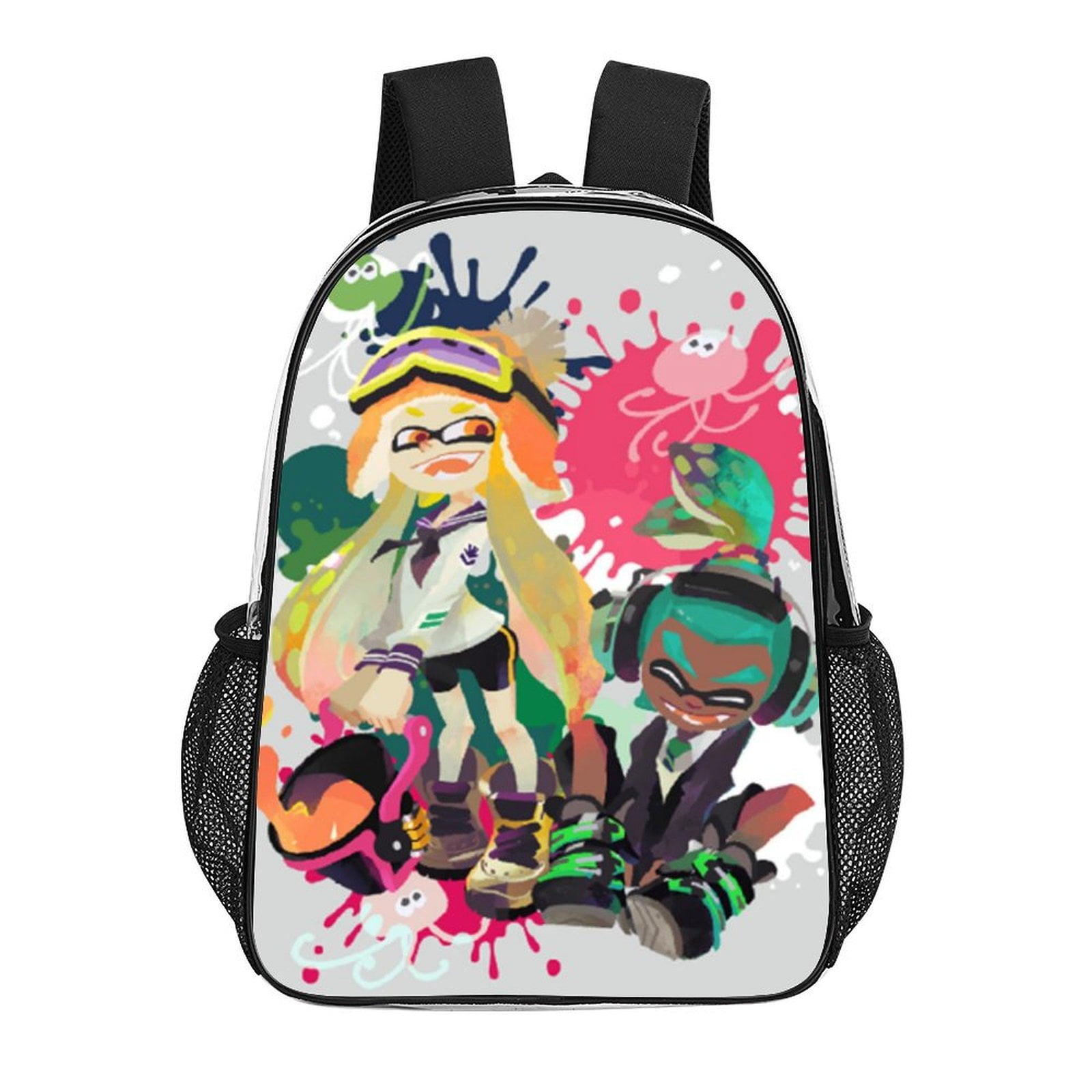 Splatoon Ink Splatter Clear Backpack Large Capacity Daypack Clear ...