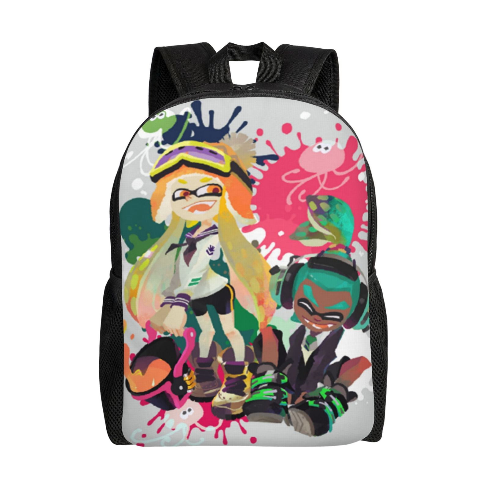 Splatoon Ink Splatter Unisex Backpack Laptop Daypack Adjustable ...