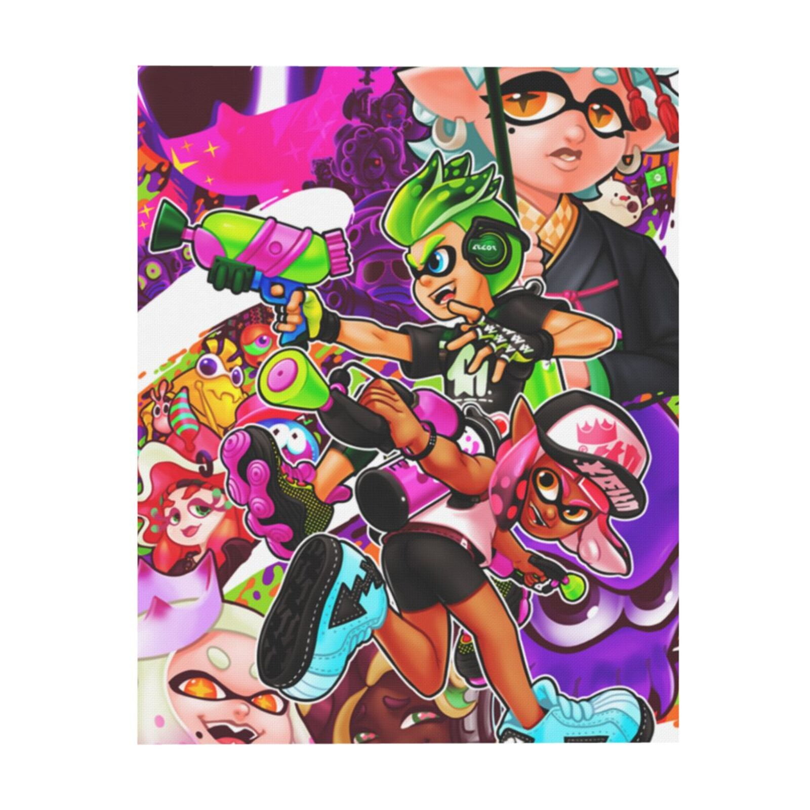 Splatoon Inkling Canvas Decorative Poster Gift Art Picture Painting ...