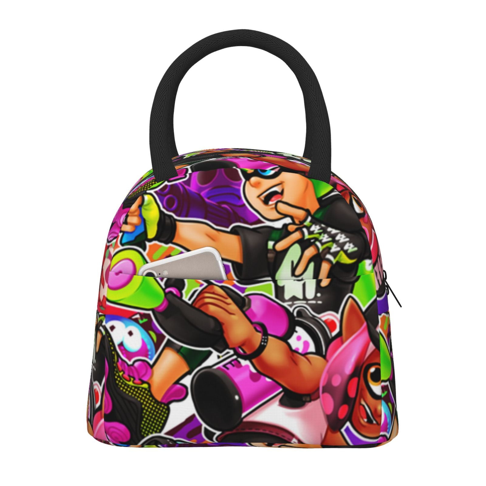 Splatoon Inkling Portable Lunch Bag Insulation Meal Bag Lunchbag Large ...