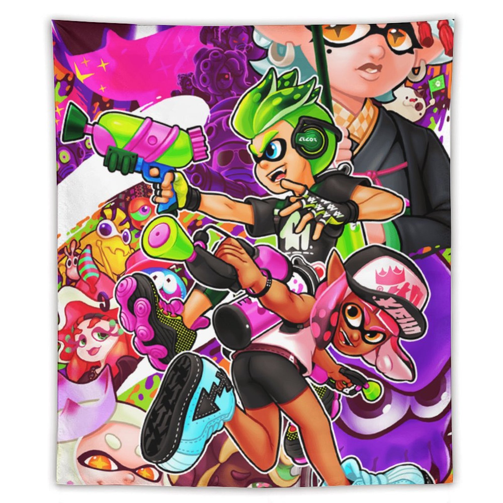 Splatoon Inkling Tapestry Luxury Wall Hanging Tapestries Decor Aisle ...
