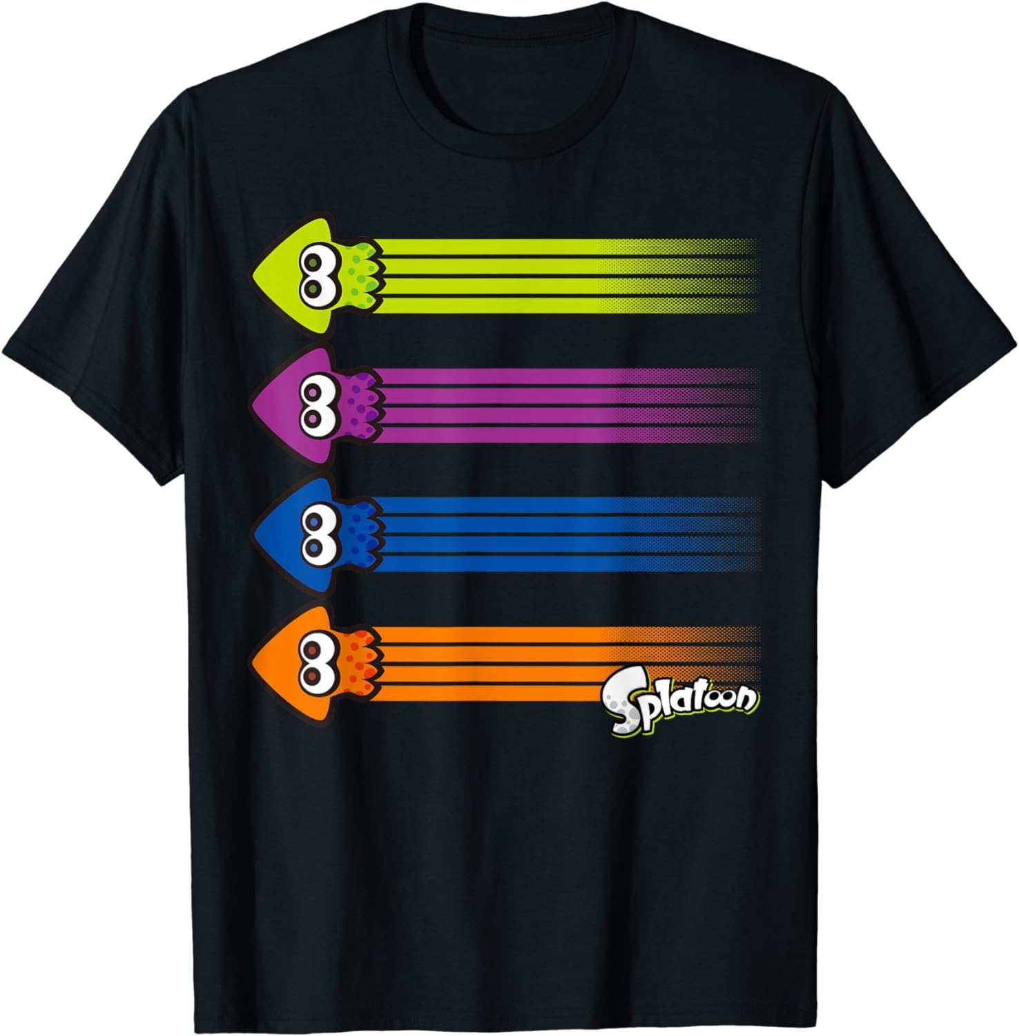 Splatoon Inkling Teams Squid Color Streaks T-Shirt - Walmart.com