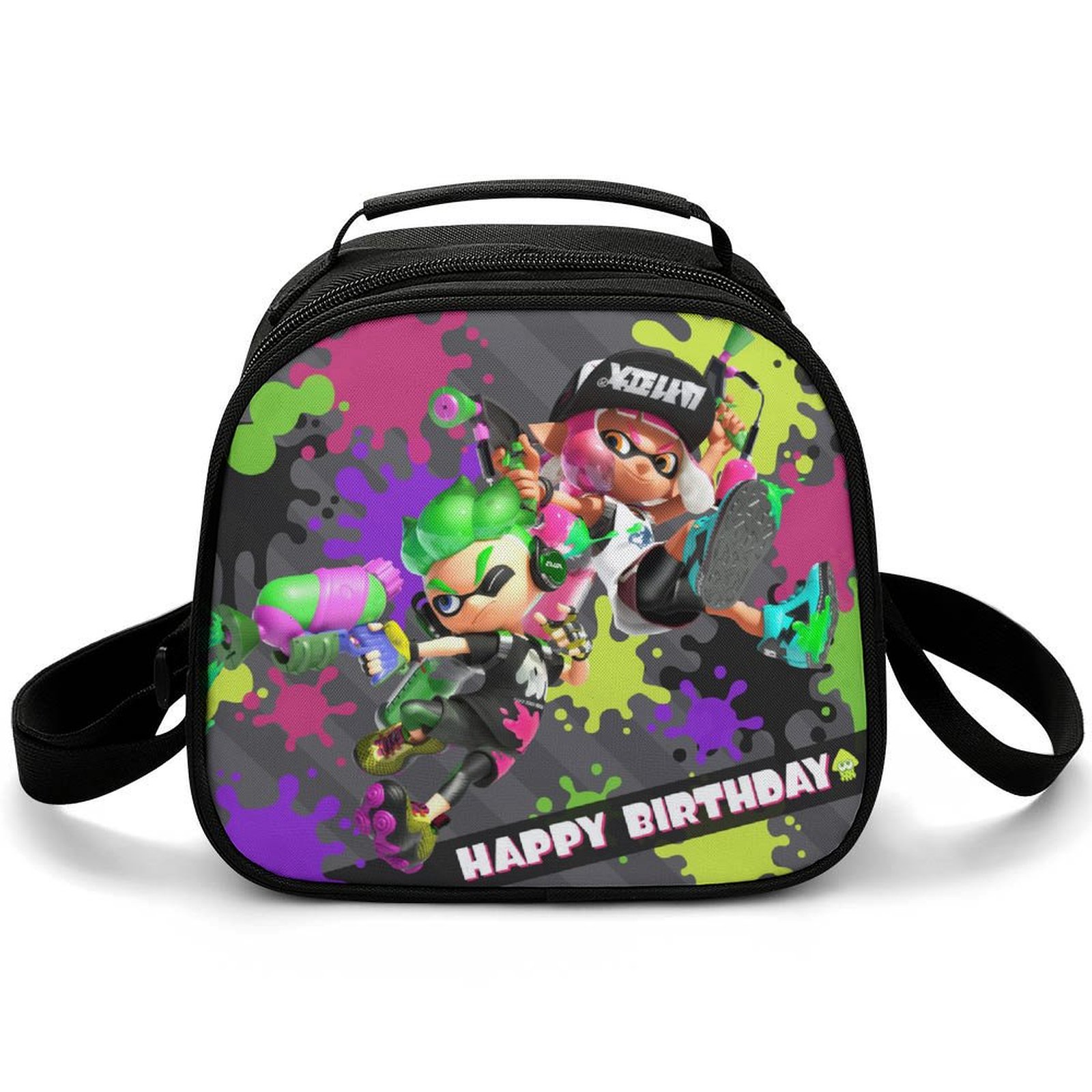 Splatoon Insulated Lunch Bag Portable Lunch Box Reusable Therma Bento ...