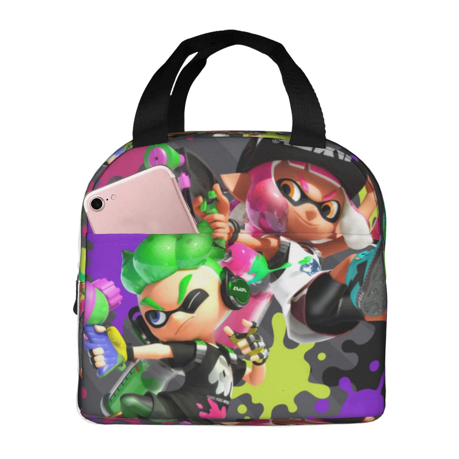 Splatoon Insulated Lunch Bag Portable Lunchbag Reusable Thermal Cooler ...