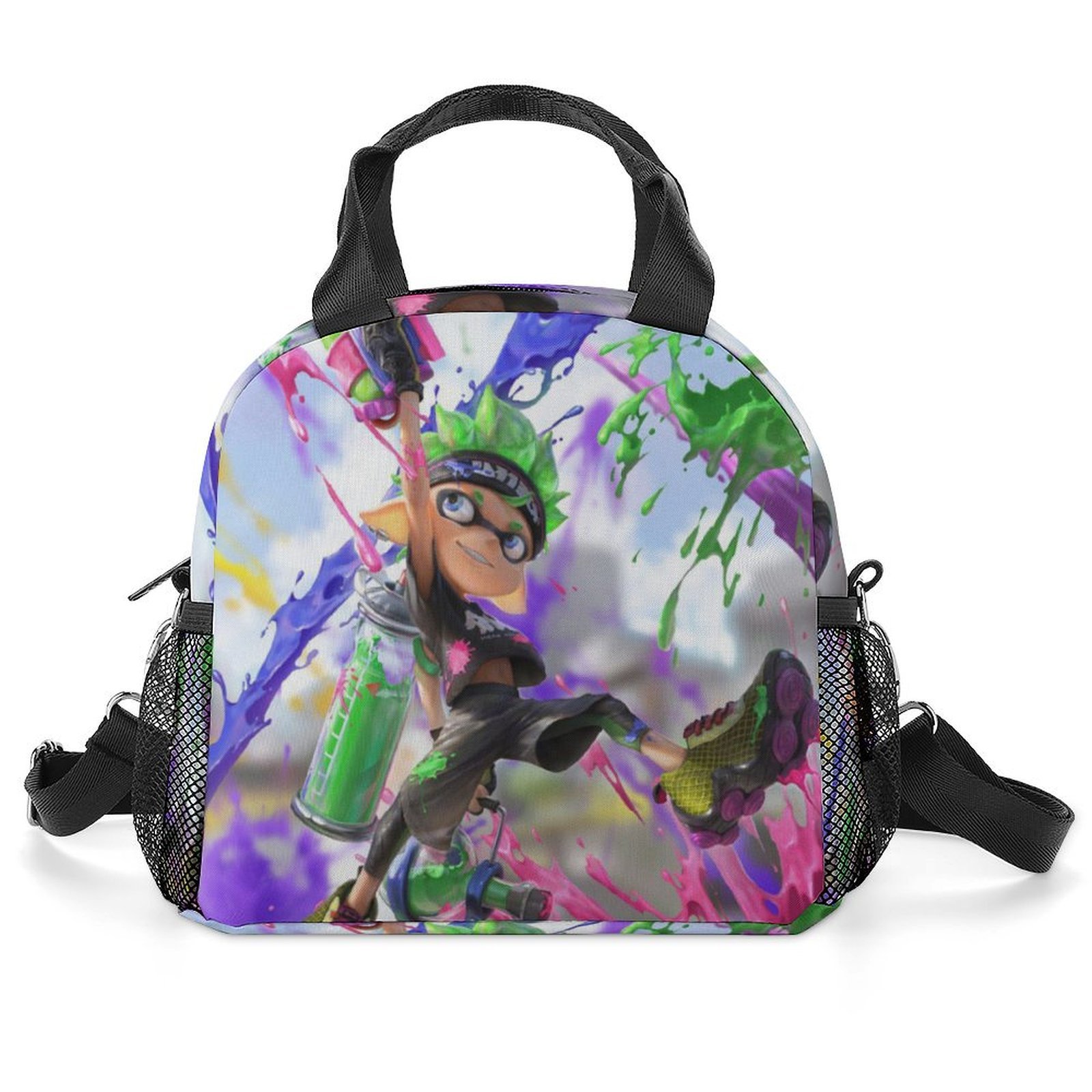 Splatoon Insulated Lunch Tote Bag Trendy Printed Crossbody Bag Thermal ...