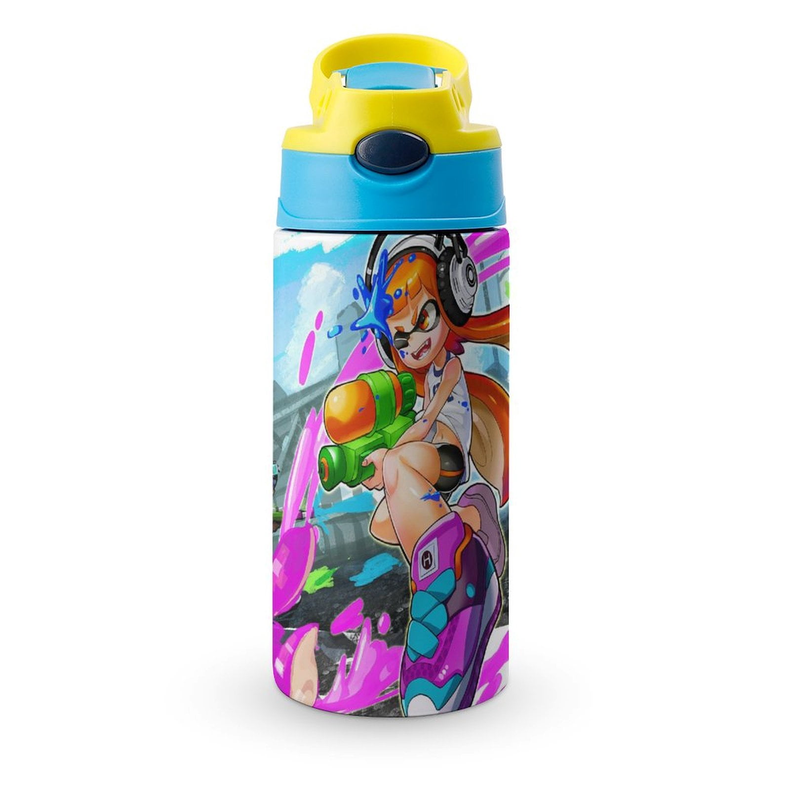 Splatoon Kid's Insulated Water Bottle With Straw Vacuum Stainless Steel ...