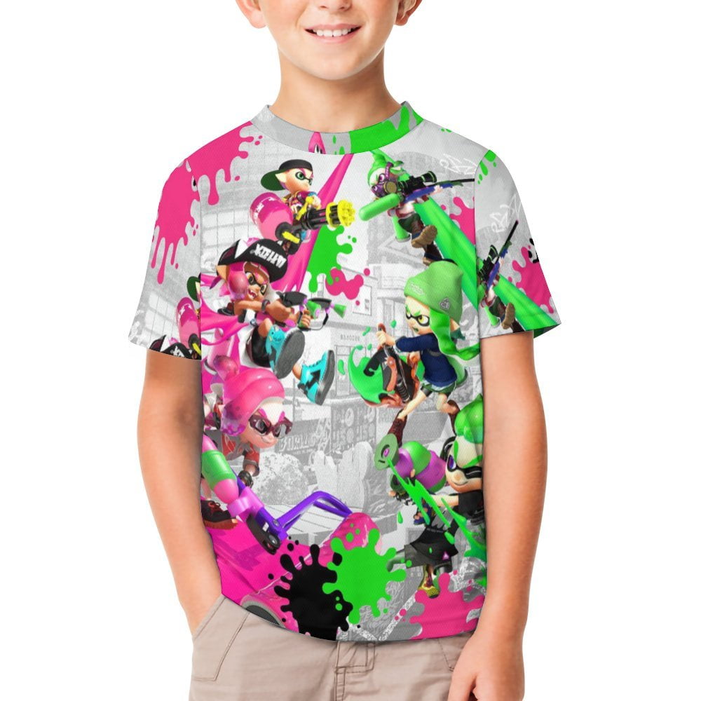 Splatoon Kid's T-Shirt Short Sleeve T-Shirt Tops Summer Tee Shirt for ...