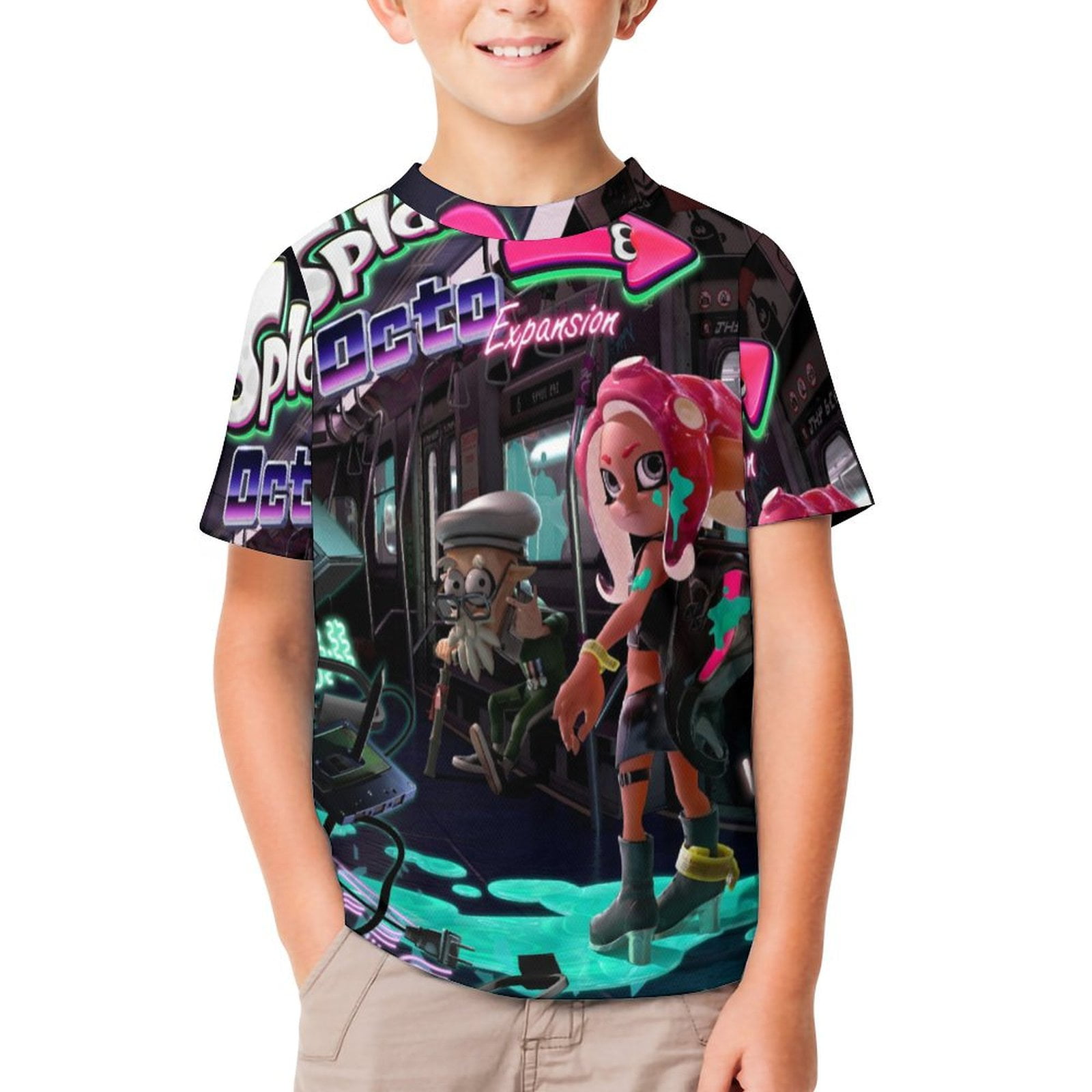 Splatoon Kid's T-Shirt Short Sleeve T-Shirt Tops Summer Tee Shirt for ...