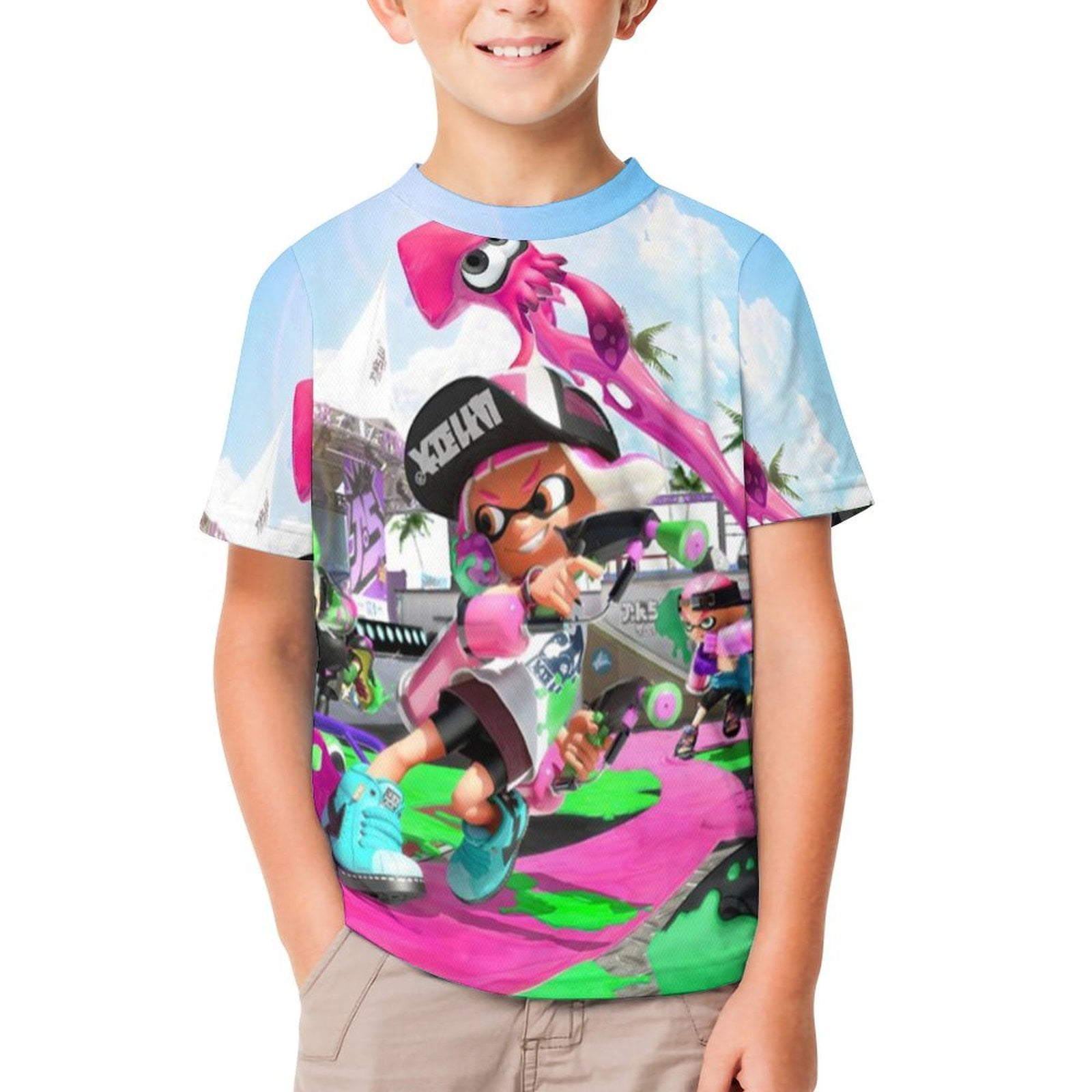 Splatoon Kid's T-Shirt Short Sleeve T-Shirt Tops Summer Tee Shirt for ...