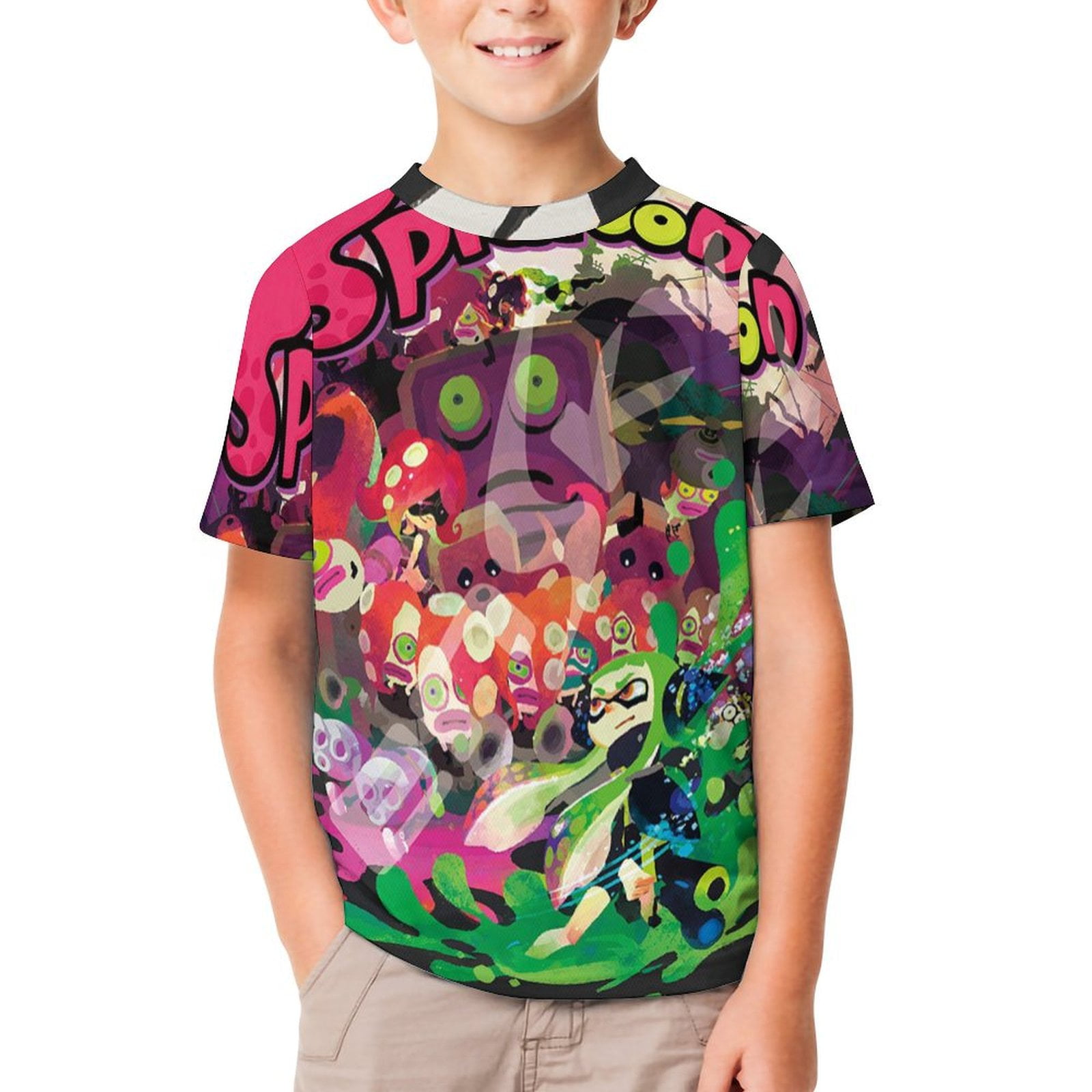 Splatoon Kid's T-Shirt Short Sleeve T-Shirt Tops Summer Tee Shirt for ...
