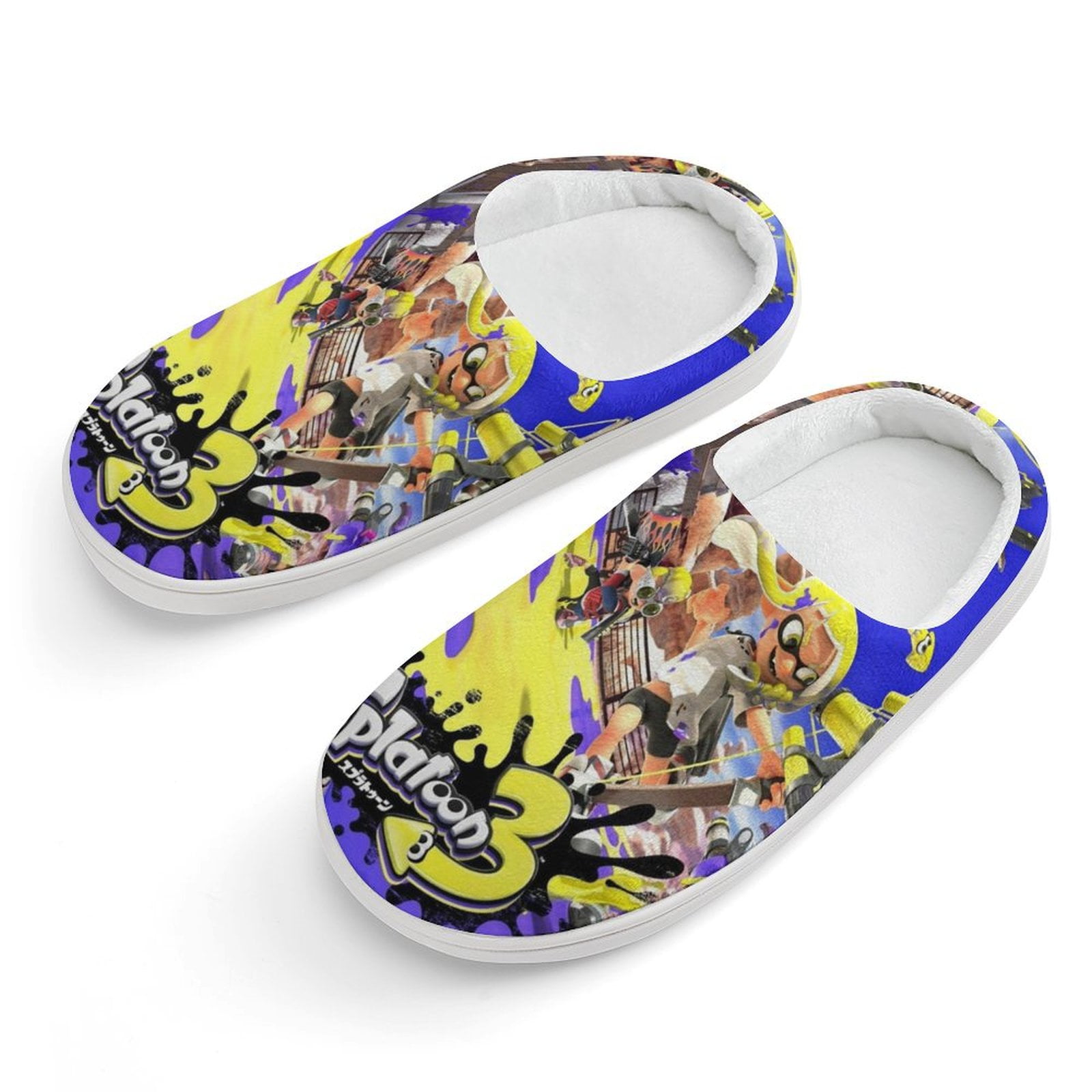 Splatoon Kids Slippers Boys Girls Warm Soft Memory Foam House Slippers ...