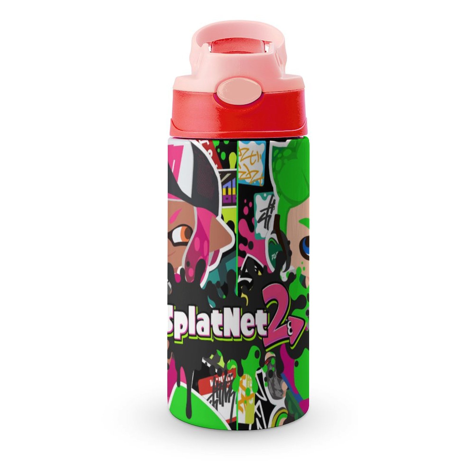 Splatoon Kids Straw Water Bottle, Stainless Steel Vacuum Insulated ...