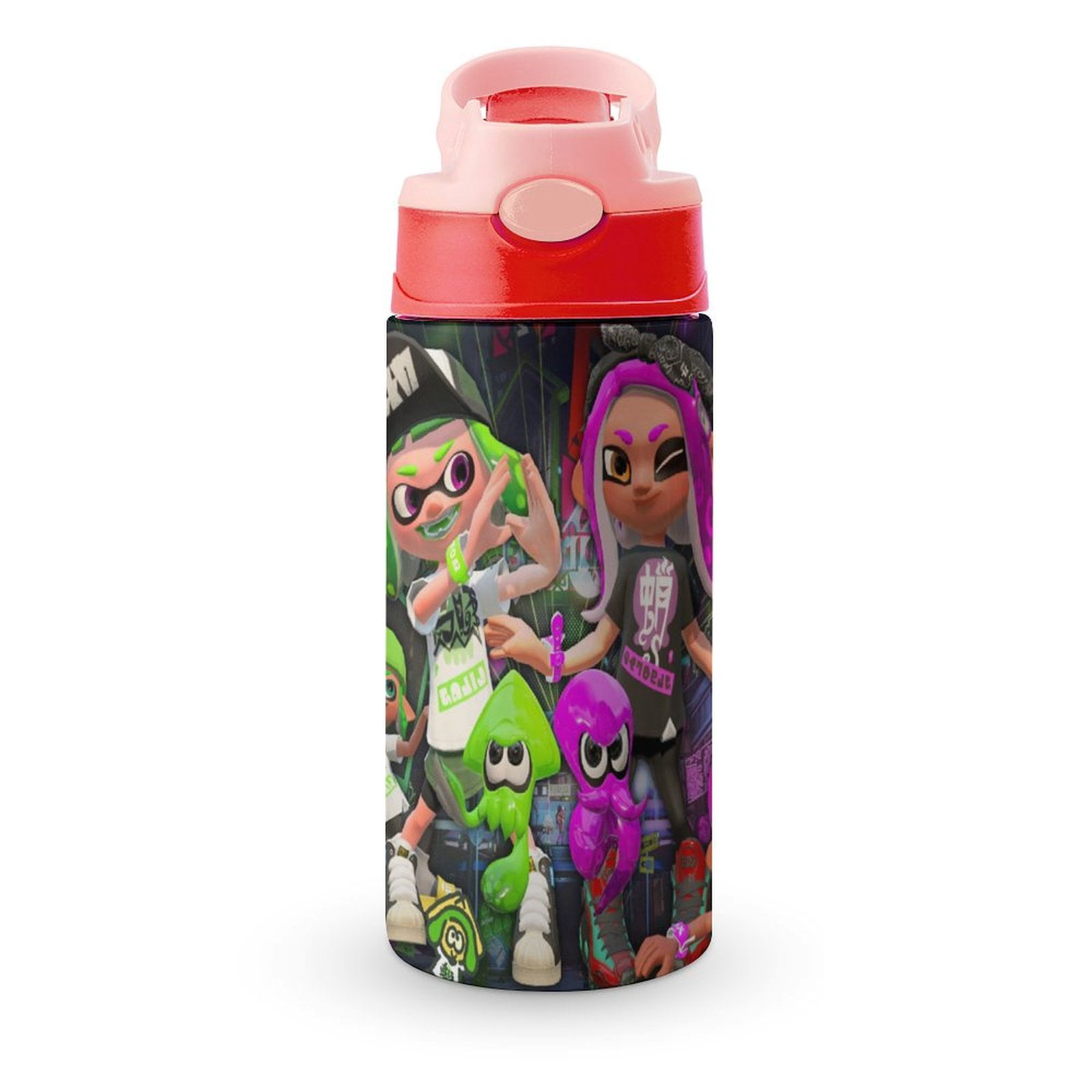 Splatoon Kids Straw Water Bottle, Stainless Steel Vacuum Insulated ...