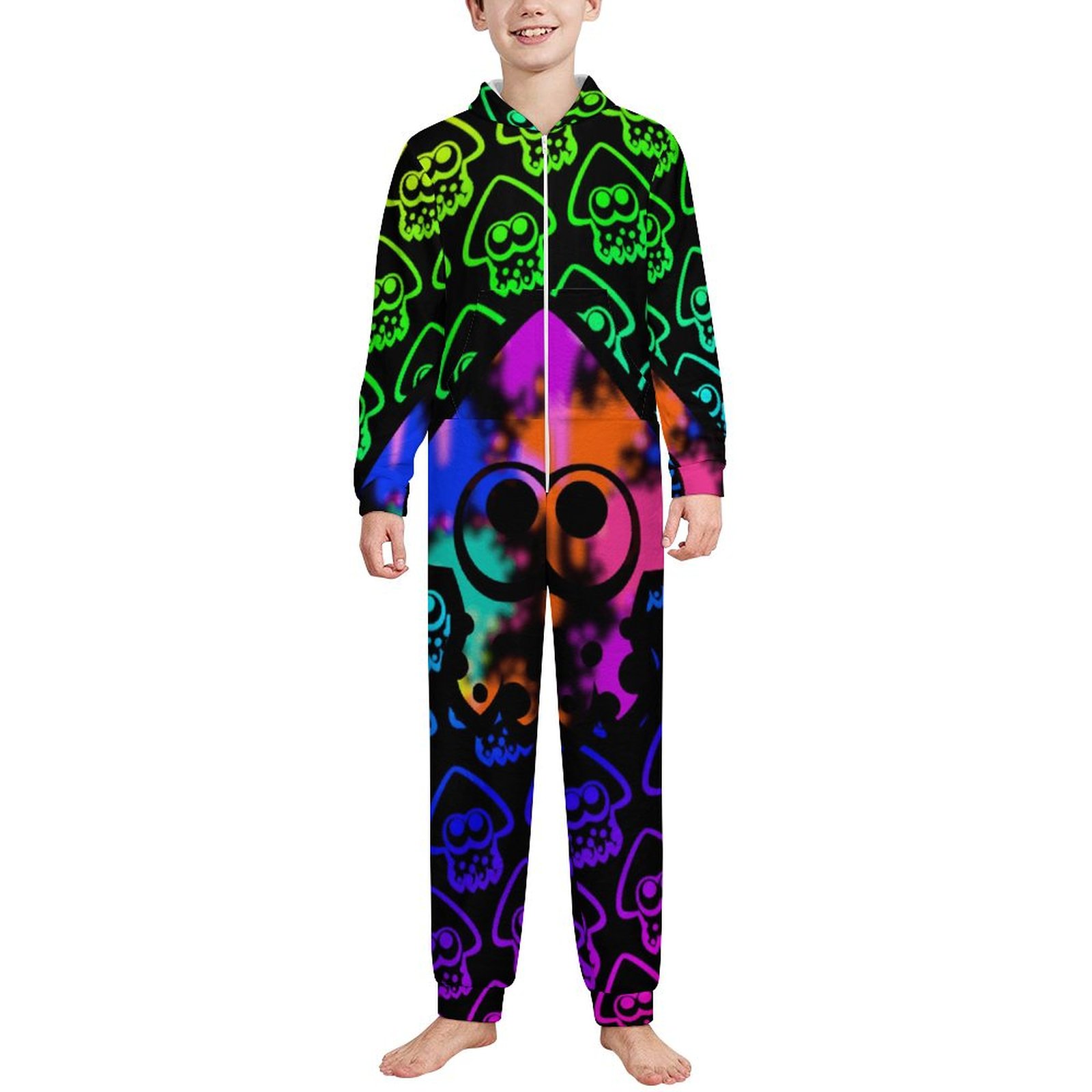 Splatoon Kids Union Suit One Piece Pajama Onesie Sleepwear for Boys ...