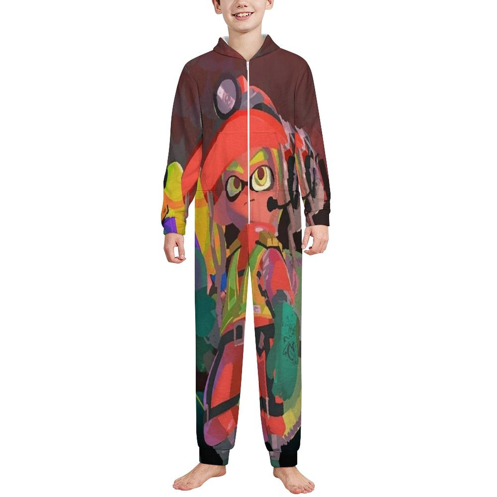 Splatoon Kids Union Suit One Piece Pajama Onesie Sleepwear for Boys ...