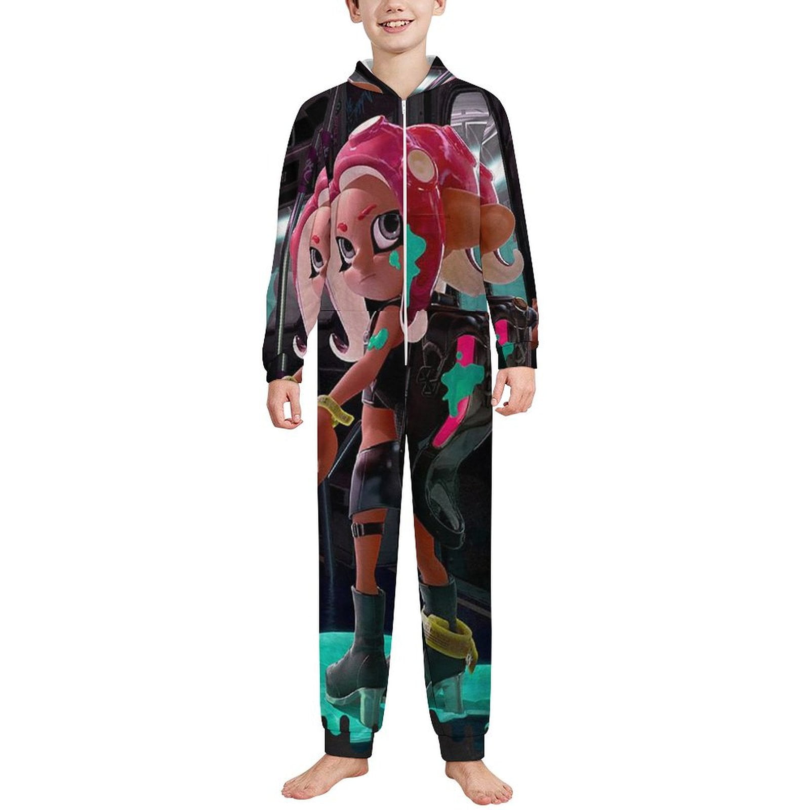 Splatoon Kids Union Suit One Piece Pajama Onesie Sleepwear for Boys ...