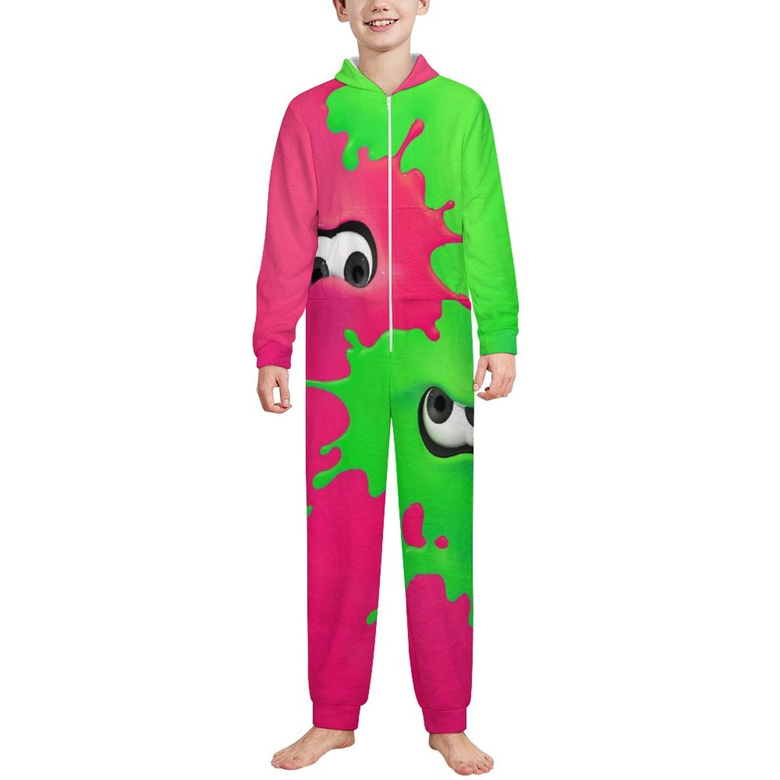 Splatoon Kids Union Suit One Piece Pajama Onesie Sleepwear for Boys ...