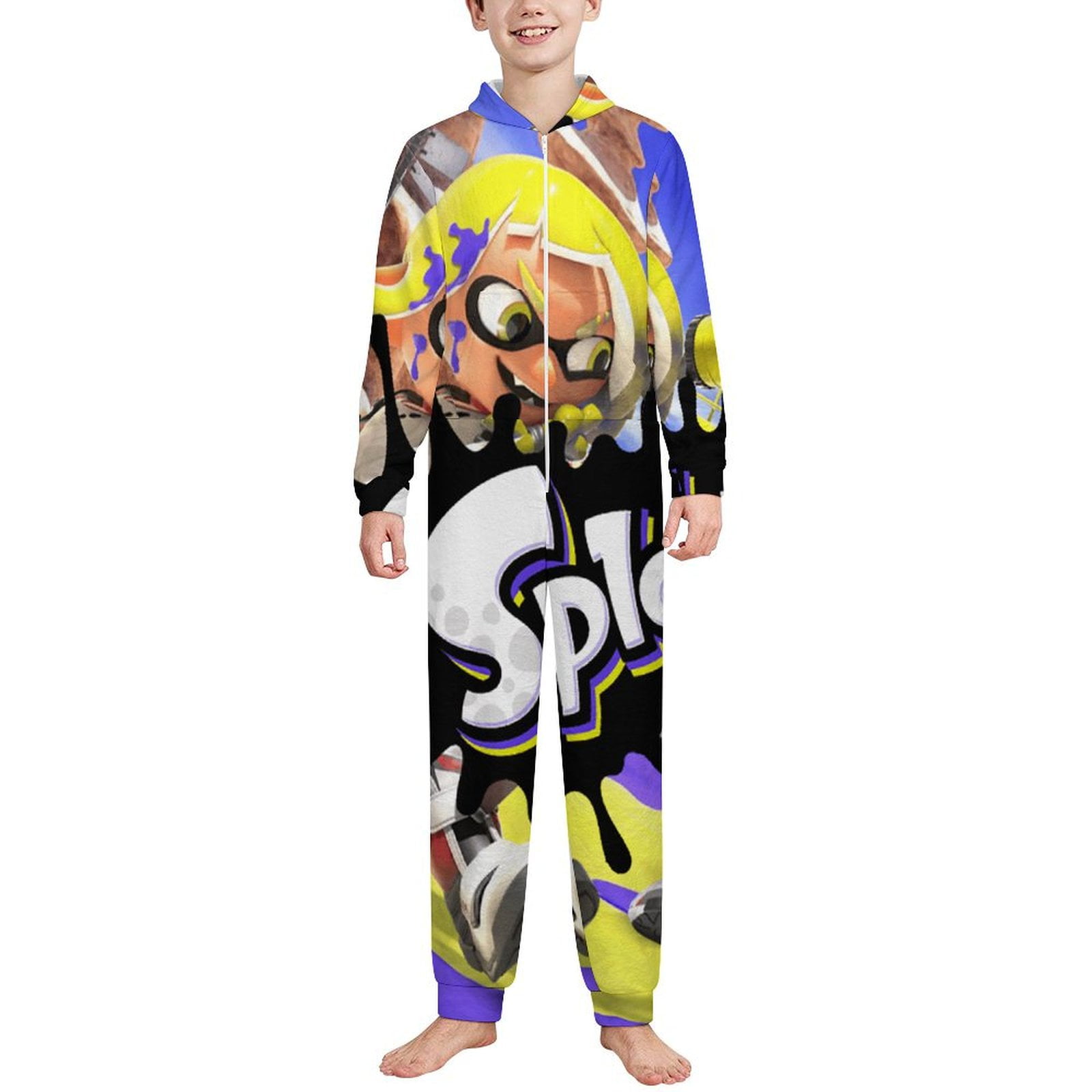Splatoon Kids Union Suit One Piece Pajama Onesie Sleepwear for Boys ...