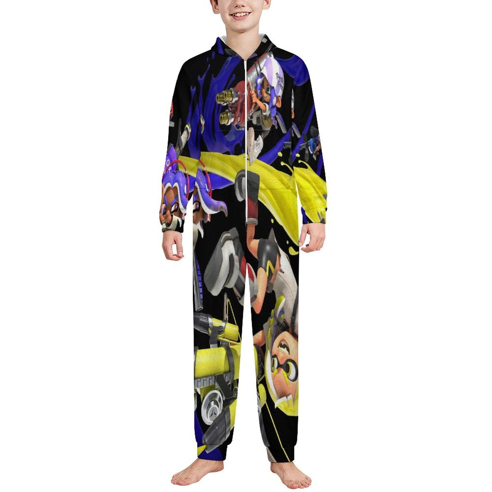 Splatoon Kids Union Suit One Piece Pajama Onesie Sleepwear for Boys ...