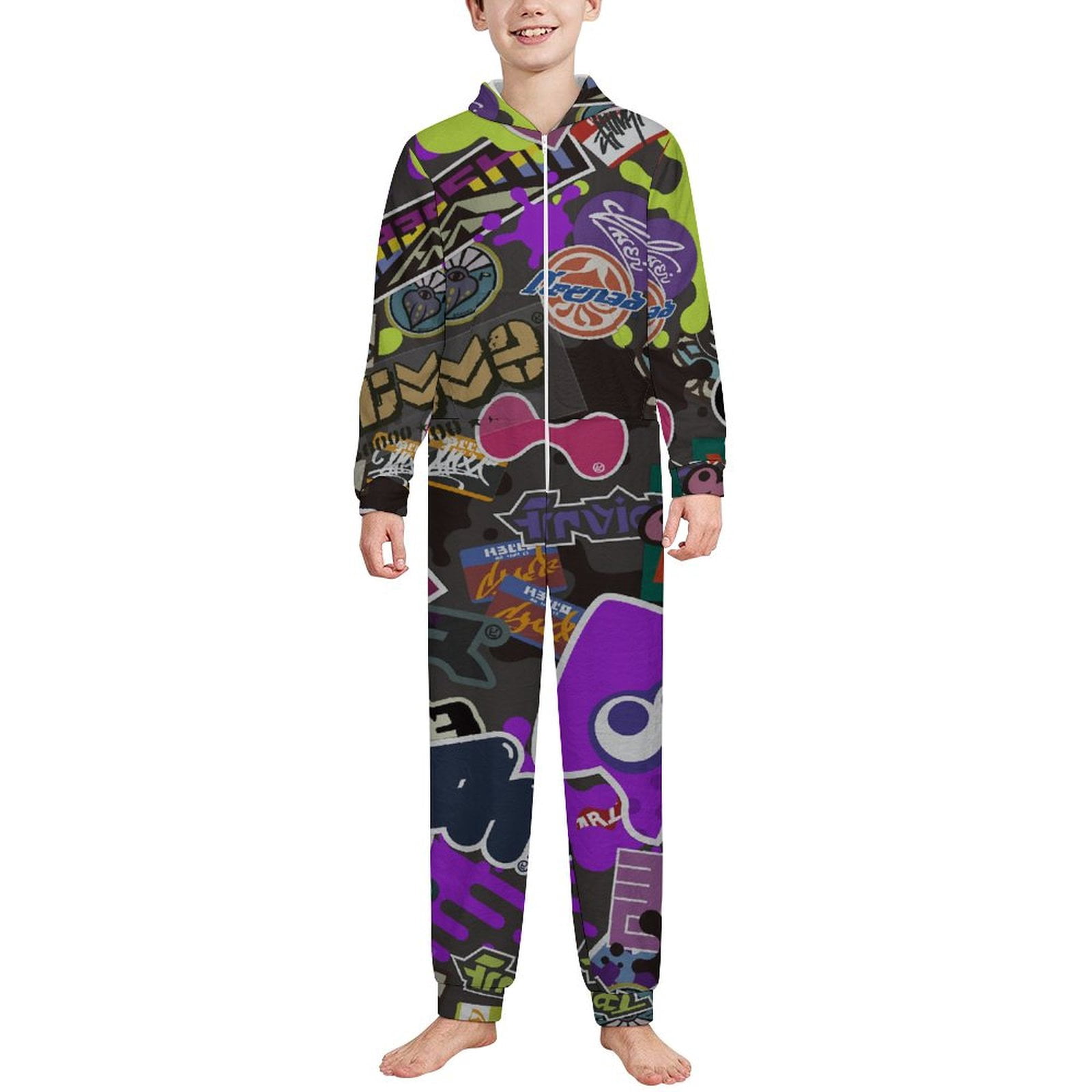 Splatoon Kids Union Suit One Piece Pajama Onesie Sleepwear for Boys ...
