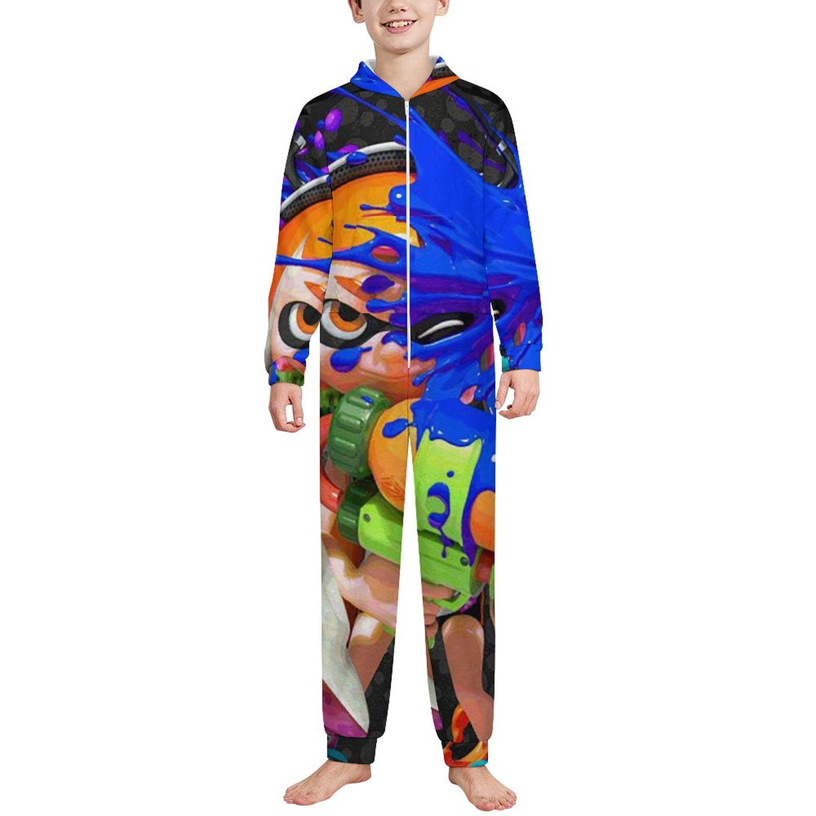 Splatoon Kids Union Suit One Piece Pajama Onesie Sleepwear for Boys ...