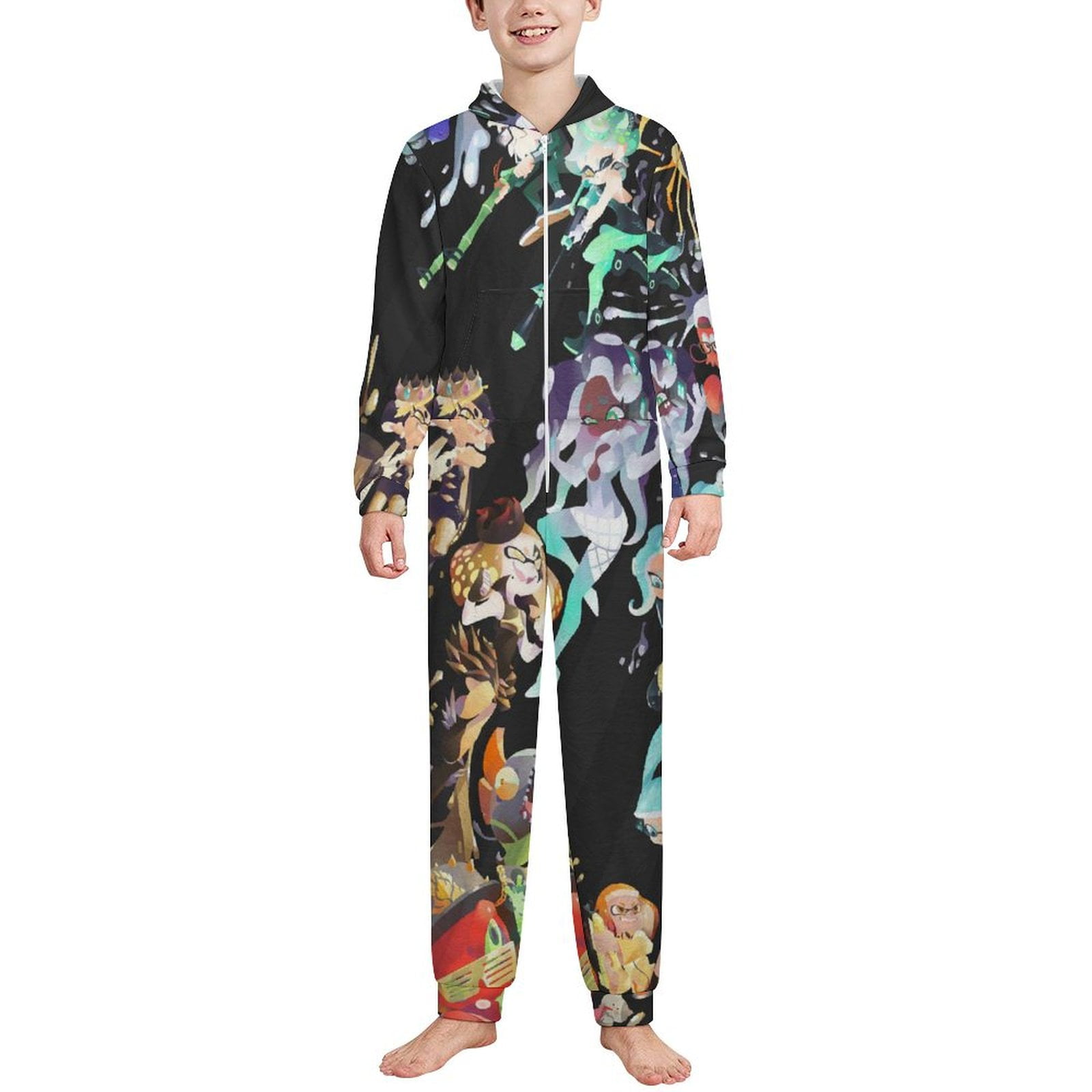 Splatoon Kids Union Suit One Piece Pajama Onesie Sleepwear for Boys ...