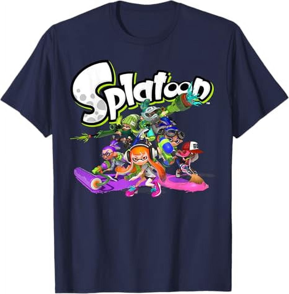 Splatoon Logo Teams Group Shot T-Shirt - Walmart.com