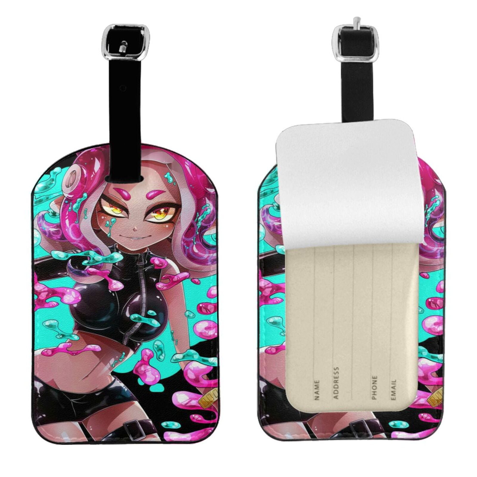 Splatoon Luggage Tag Pu Leather Suitcase Tags Identifiers Name Id ...