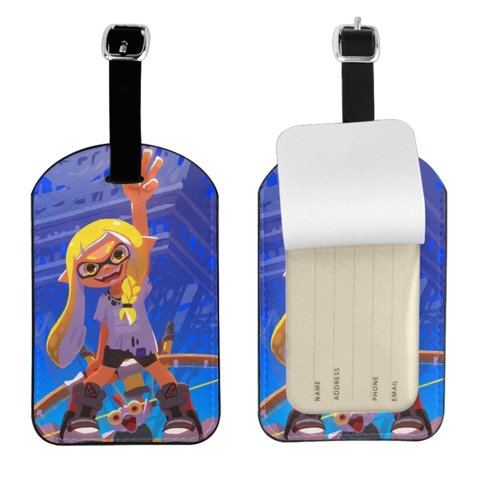 Splatoon Luggage Tag Pu Leather Suitcase Tags Identifiers Name Id ...