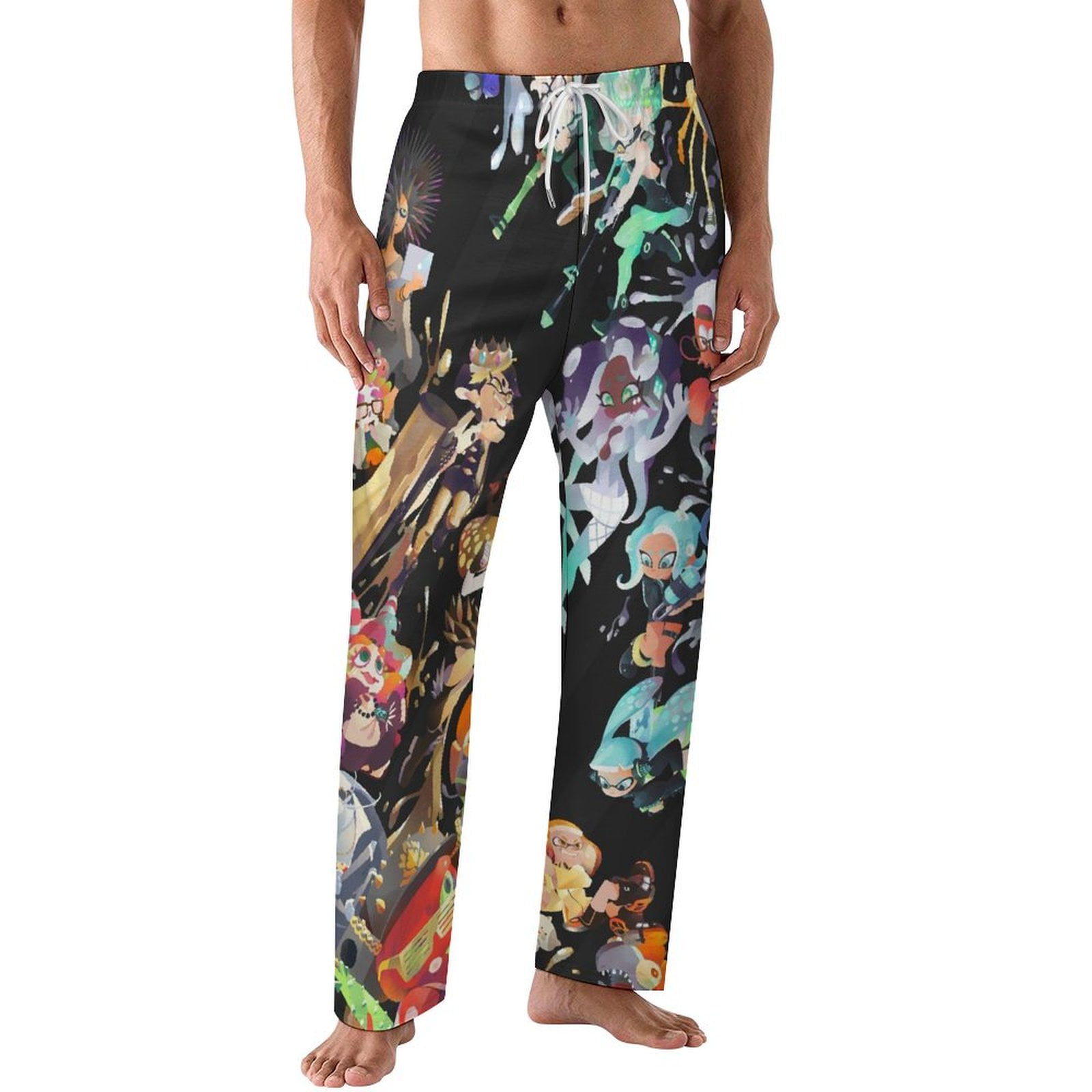 Splatoon Men Pajama Pants Bottoms Lounge Pants Elastic Waist Loose Soft ...