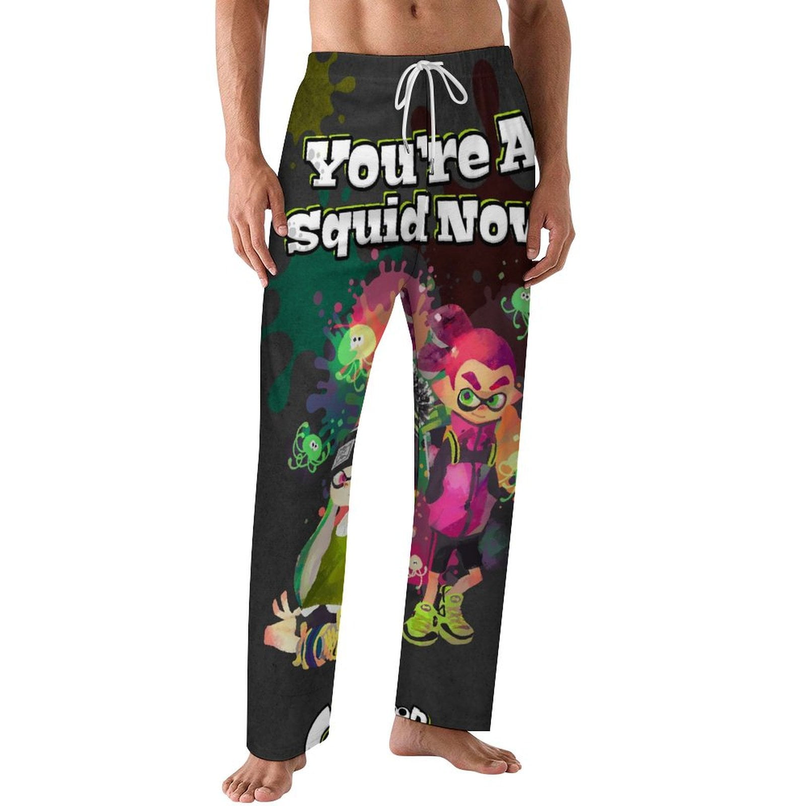 Splatoon Men Pajama Pants Bottoms Lounge Pants Elastic Waist Loose Soft ...