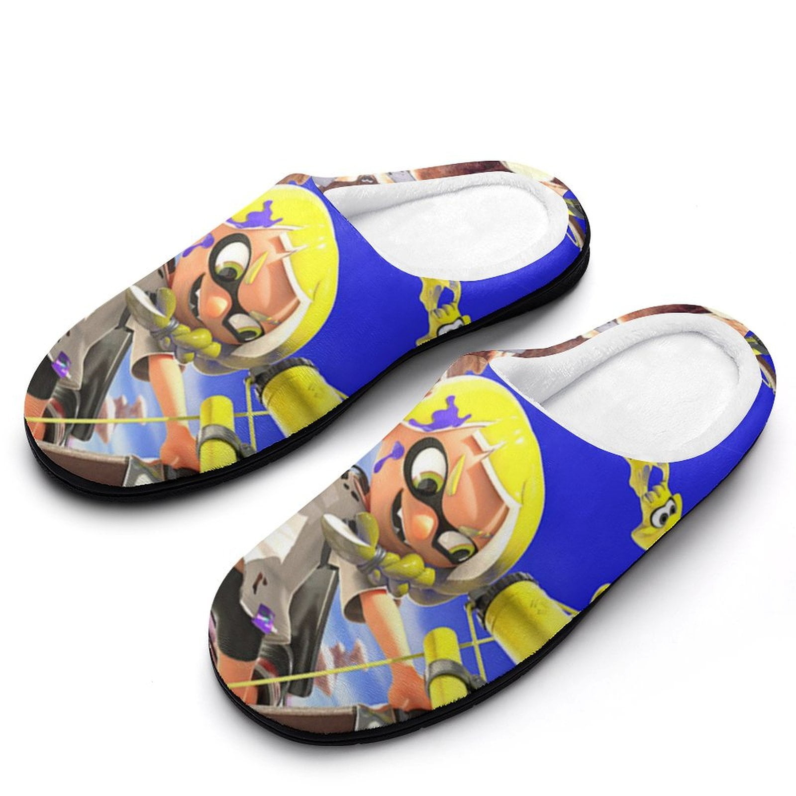 Splatoon Mens Cozy Memory Foam Slippers Slip On Warm House Shoes Indoor ...