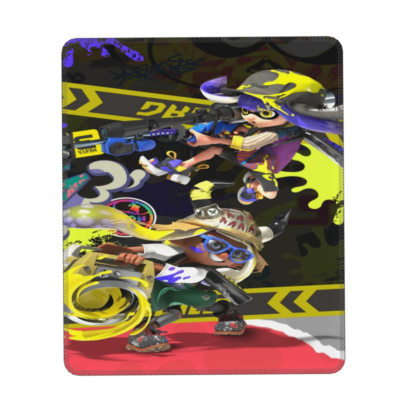 Splatoon Mouse Pad Personalized Gaming Mouse Mat With Stitched Edge Non ...