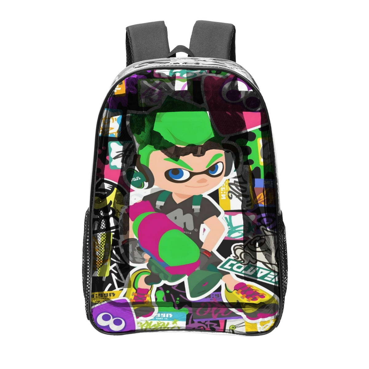 Splatoon Pattern Transparent Backpack Lightweight And fashionable ...