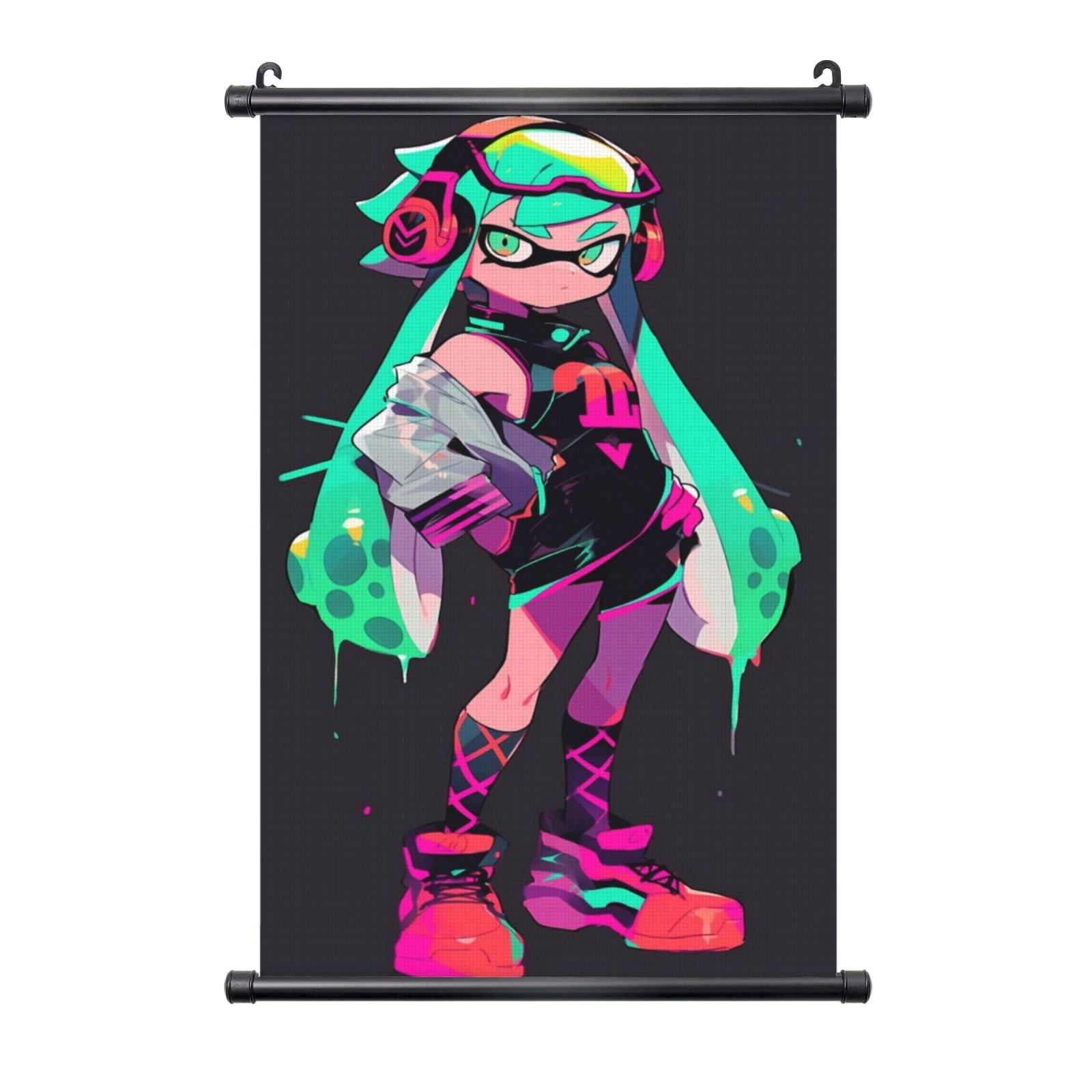 Splatoon Poster Aesthetic Canvas PVC Shaft Wall Art Hanging Hanger ...