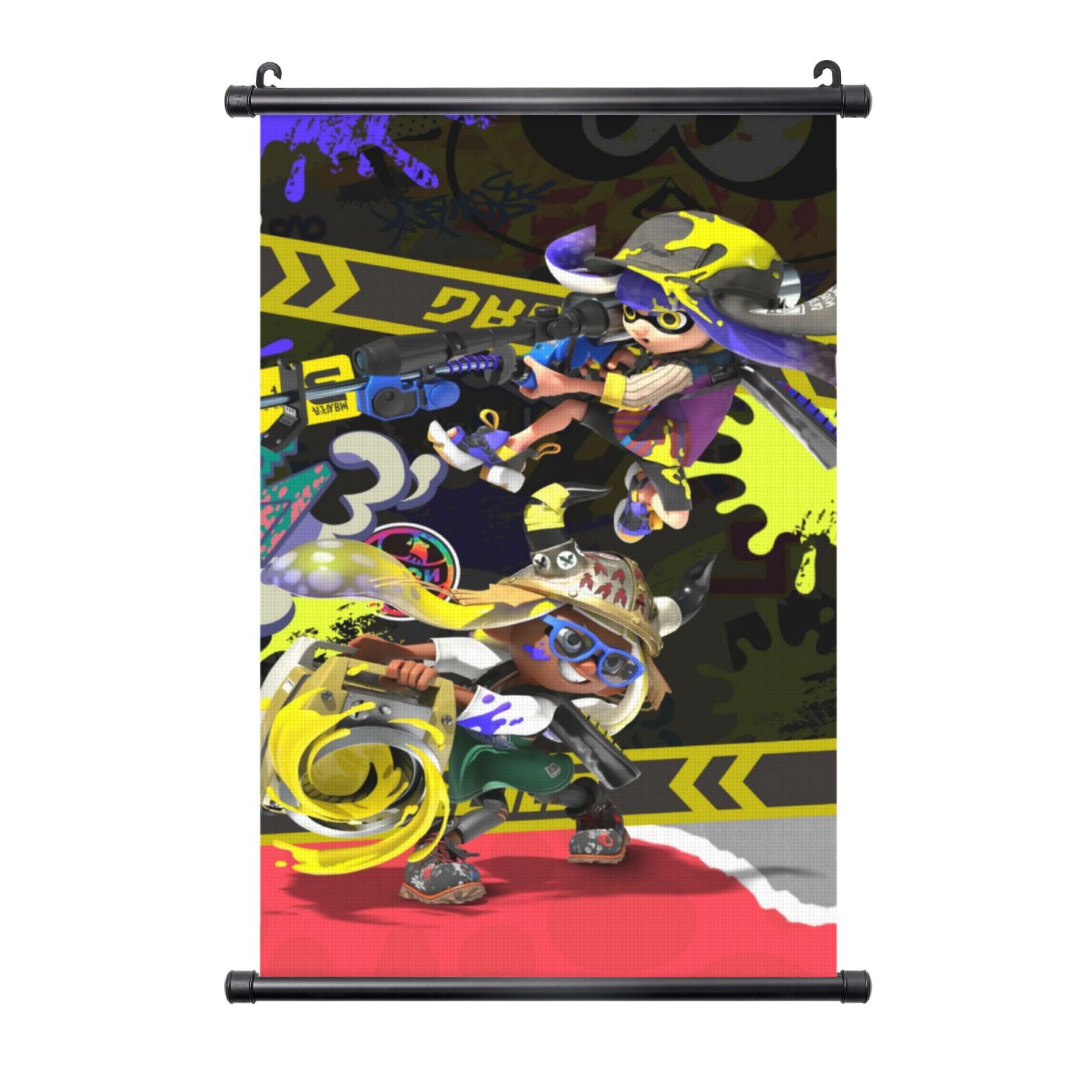 Splatoon Poster Aesthetic Canvas PVC Shaft Wall Art Hanging Hanger ...