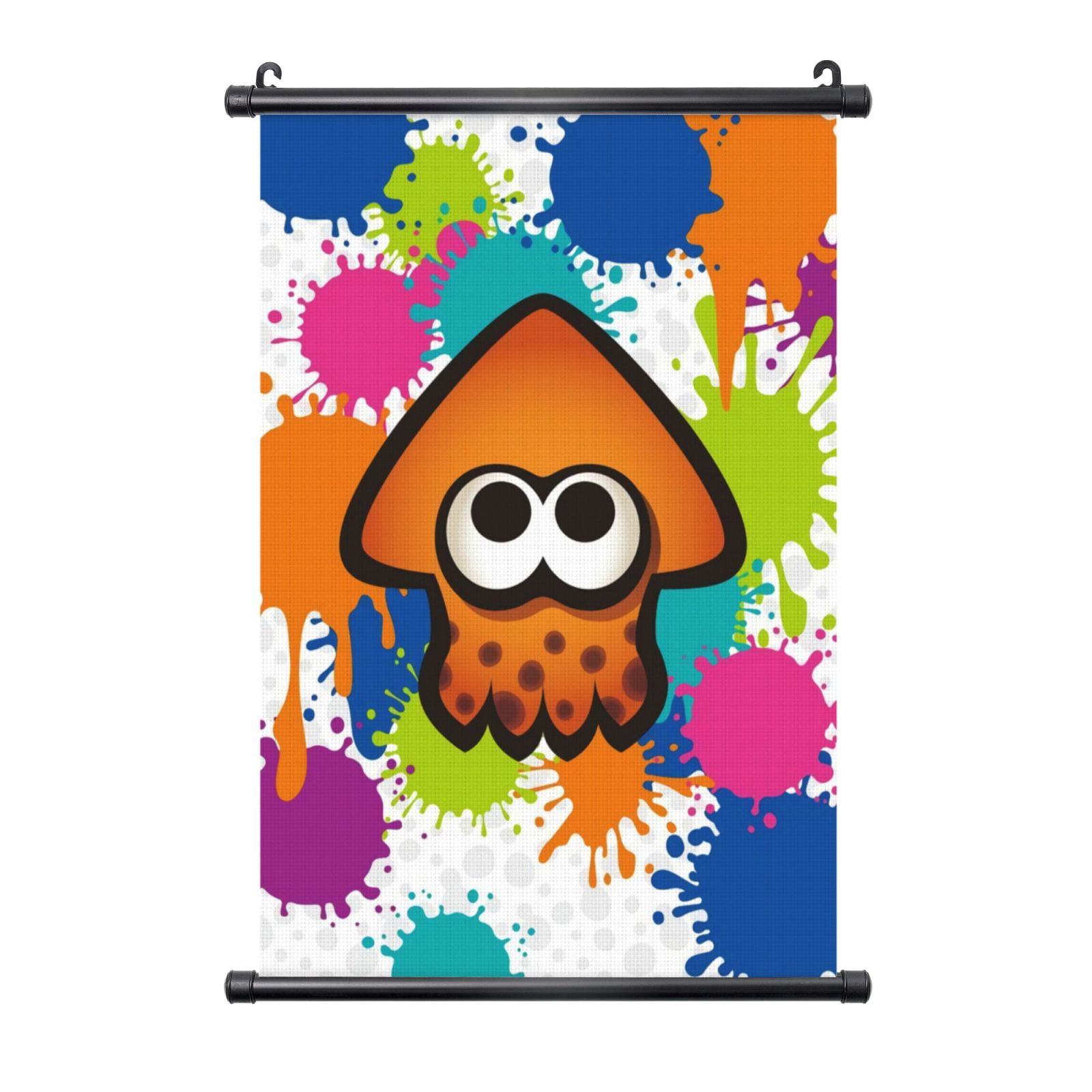 Splatoon Poster Aesthetic Canvas PVC Shaft Wall Art Hanging Hanger ...