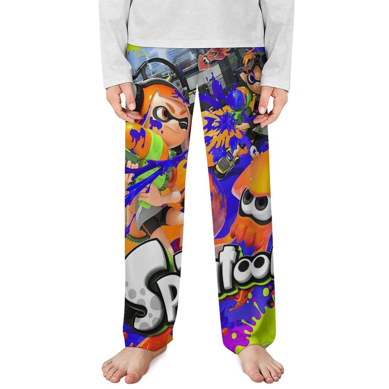 Splatoon Poster Game Children's Pajamas Cozy Lounge Straight Leg ...