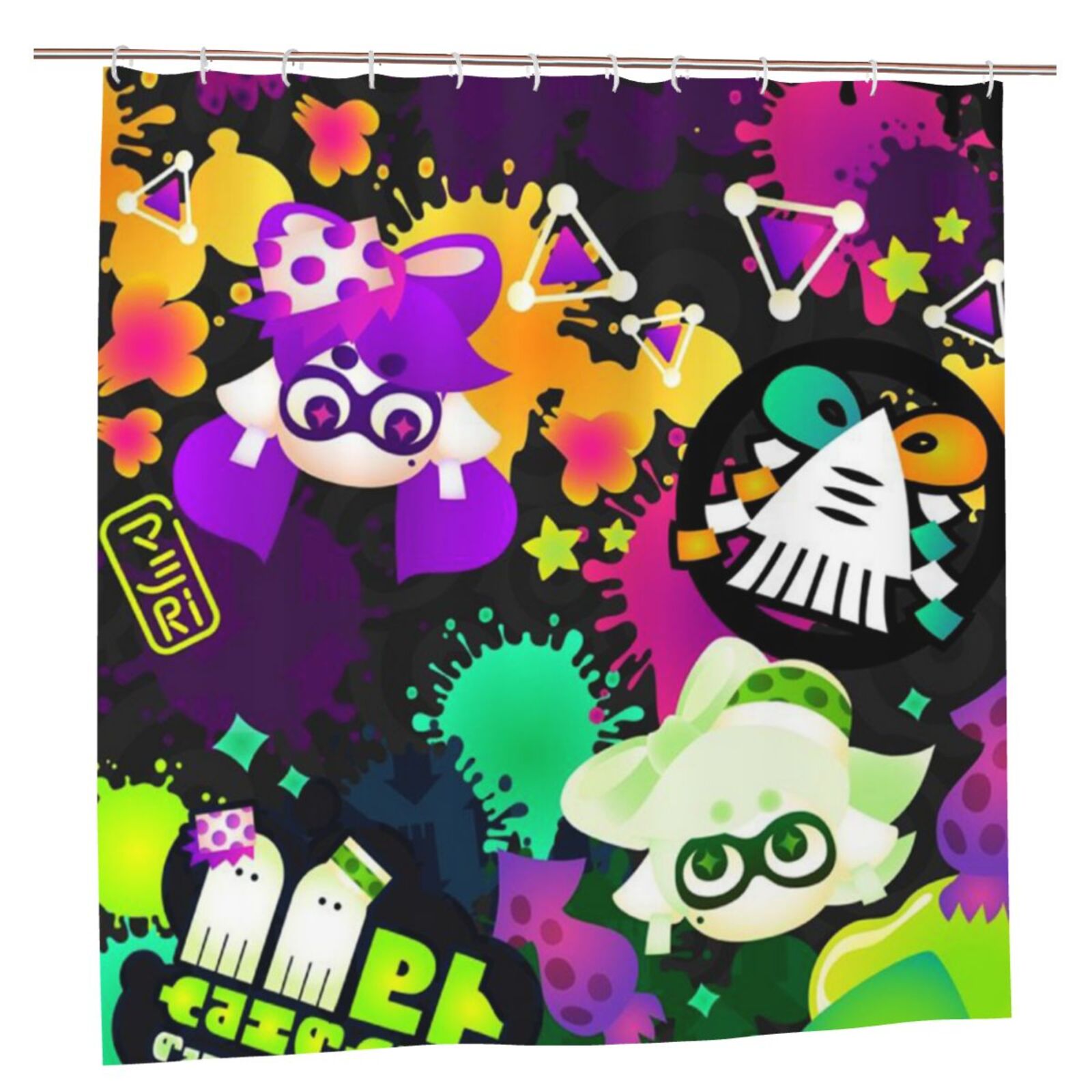 Splatoon Shower Curtain Bathroom Decor Waterproof Fabric Shower Curtain ...