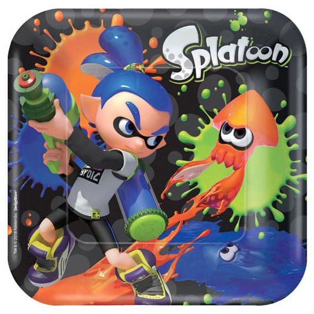 Splatoon Small Paper Plates (8ct) - Walmart Business Supplies