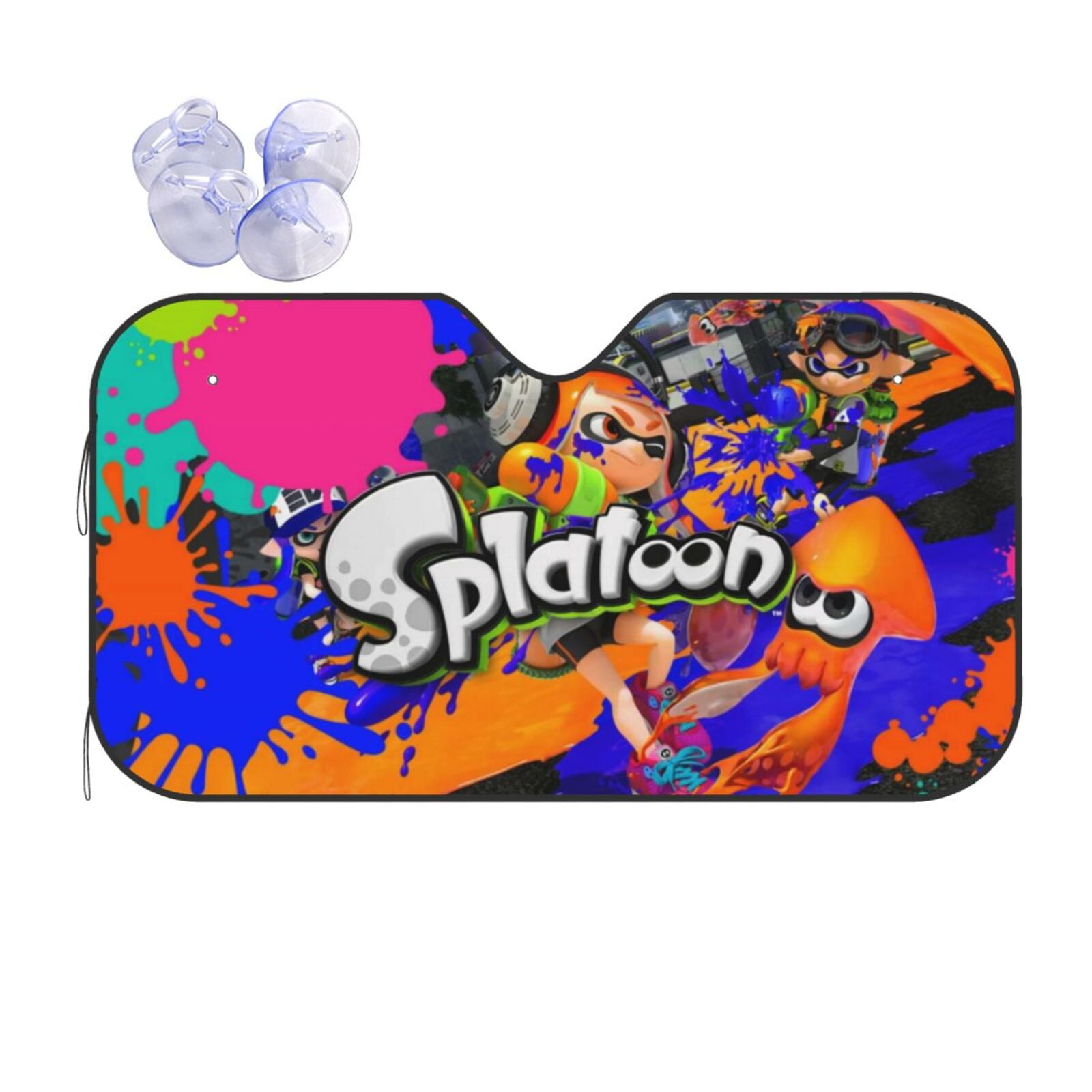 Splatoon Splatter Game Car Windshield Sun Shade Accessories Foldable ...