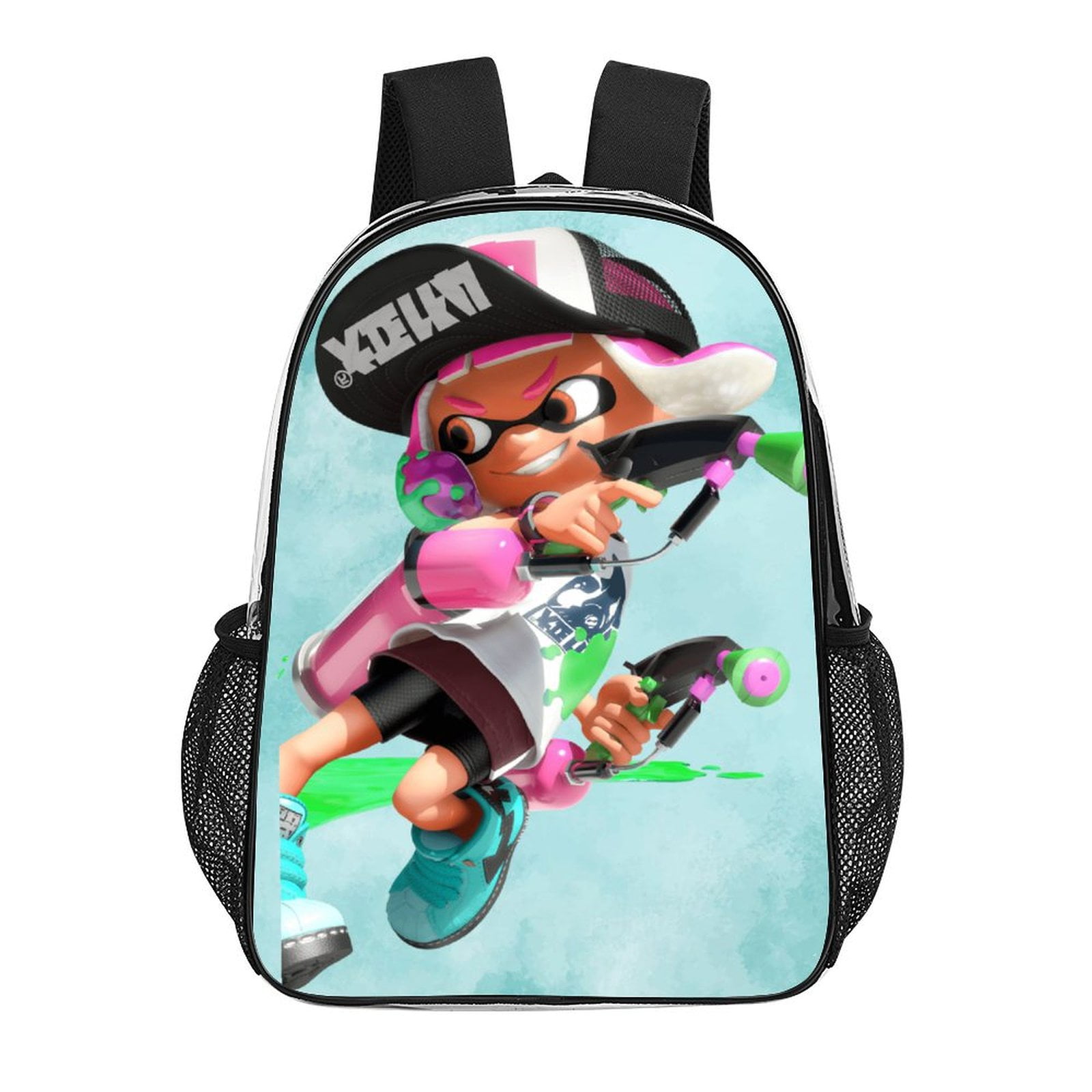 Splatoon Squid Game Clear Backpack Large Capacity Daypack Clear Through ...