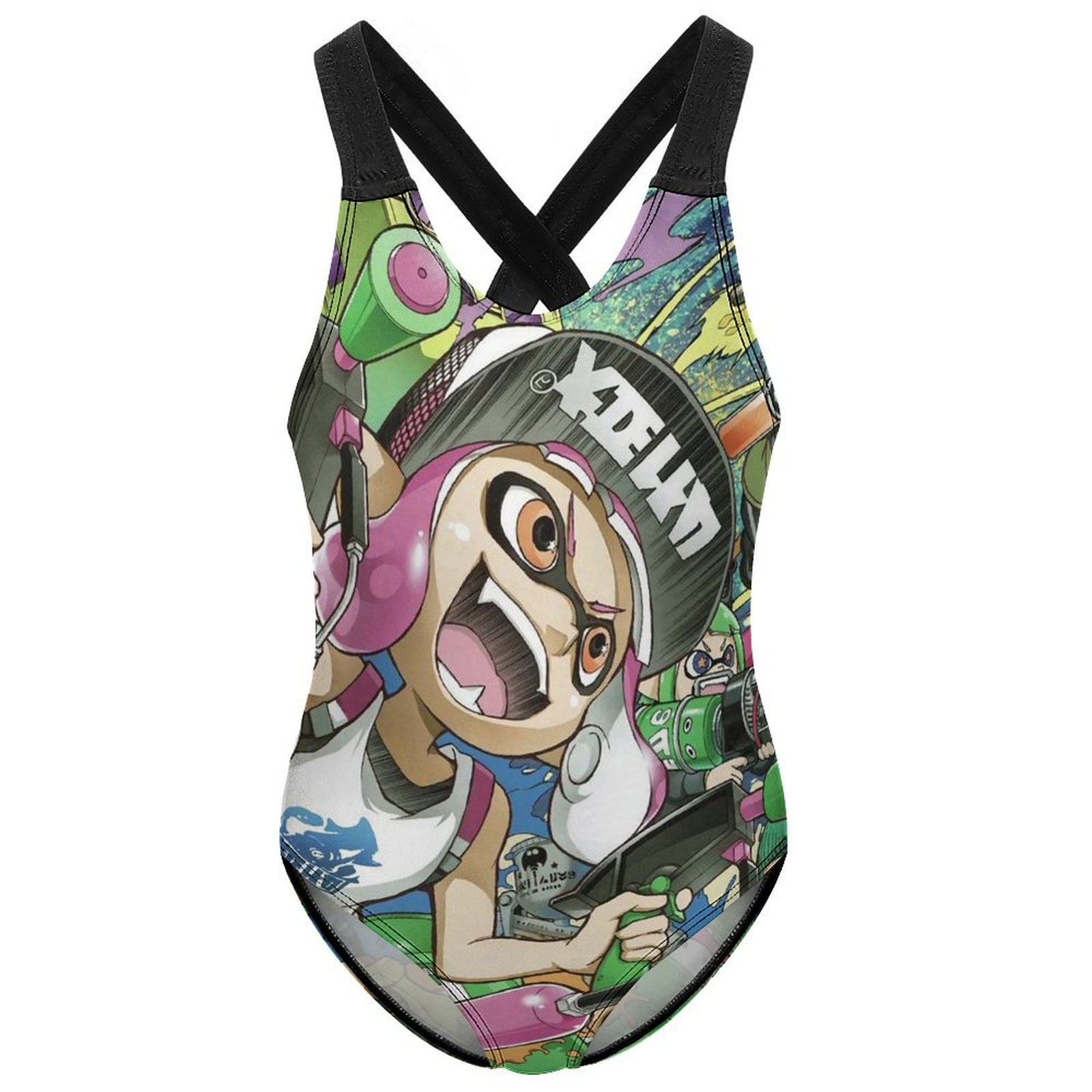 Splatoon Squid Ink Children's One-piece Swimsuit Summer Girl's Swimming ...